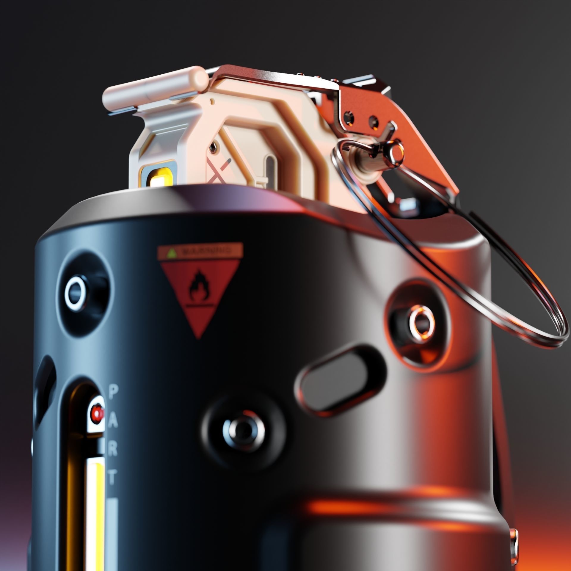 Toxic Sci-fi Grenade 3D model | CGTrader