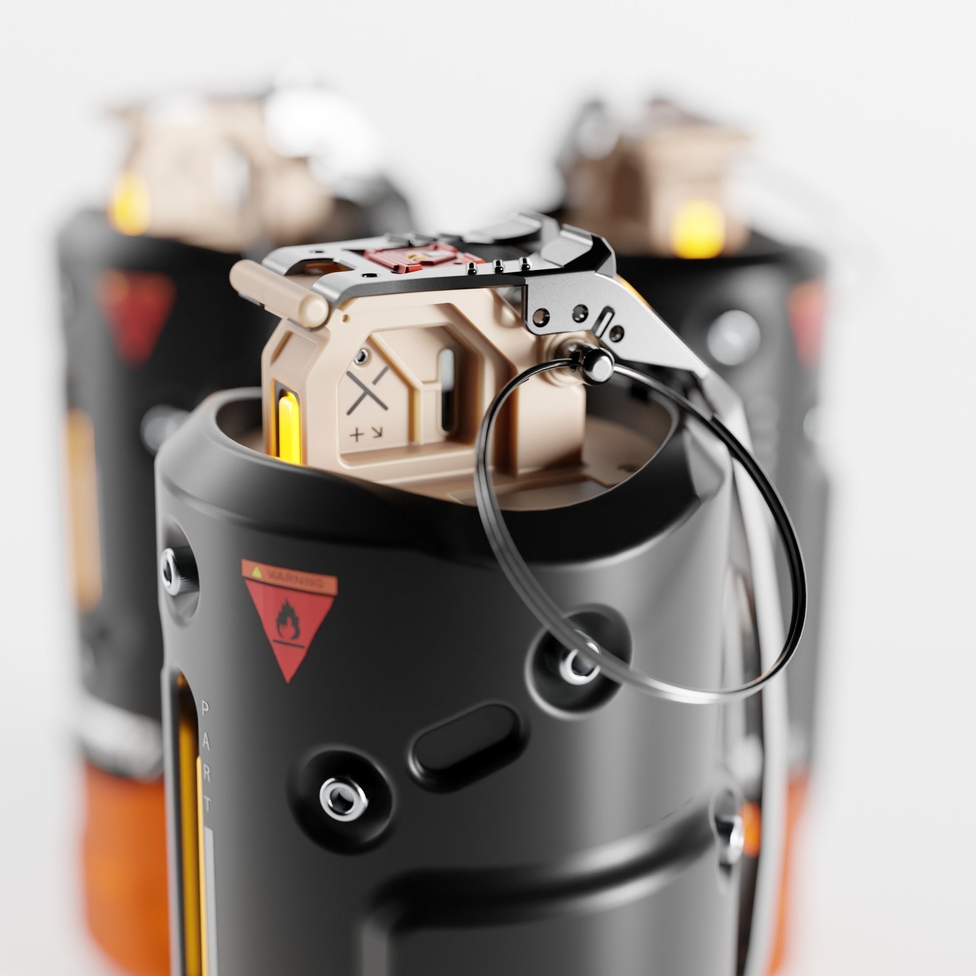 Toxic Sci-fi Grenade 3D model | CGTrader