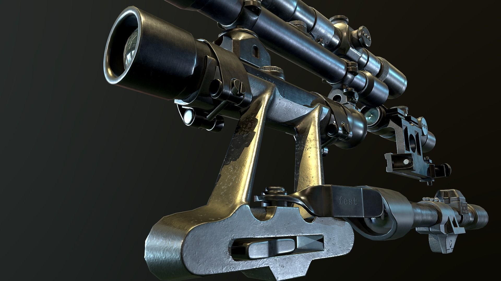 3D Model Collection WW2 Scope PACK VR / AR / low-poly | CGTrader