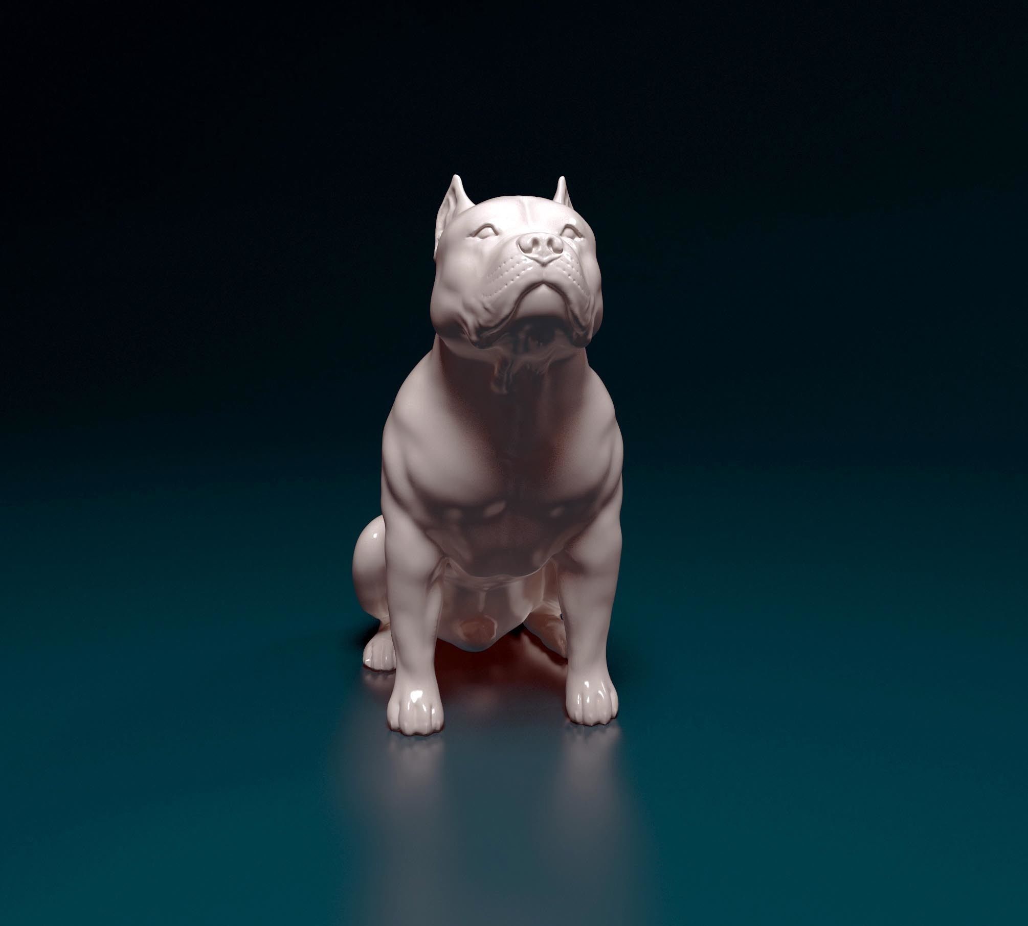 Pitbull bulldog 3D model 3D printable | CGTrader