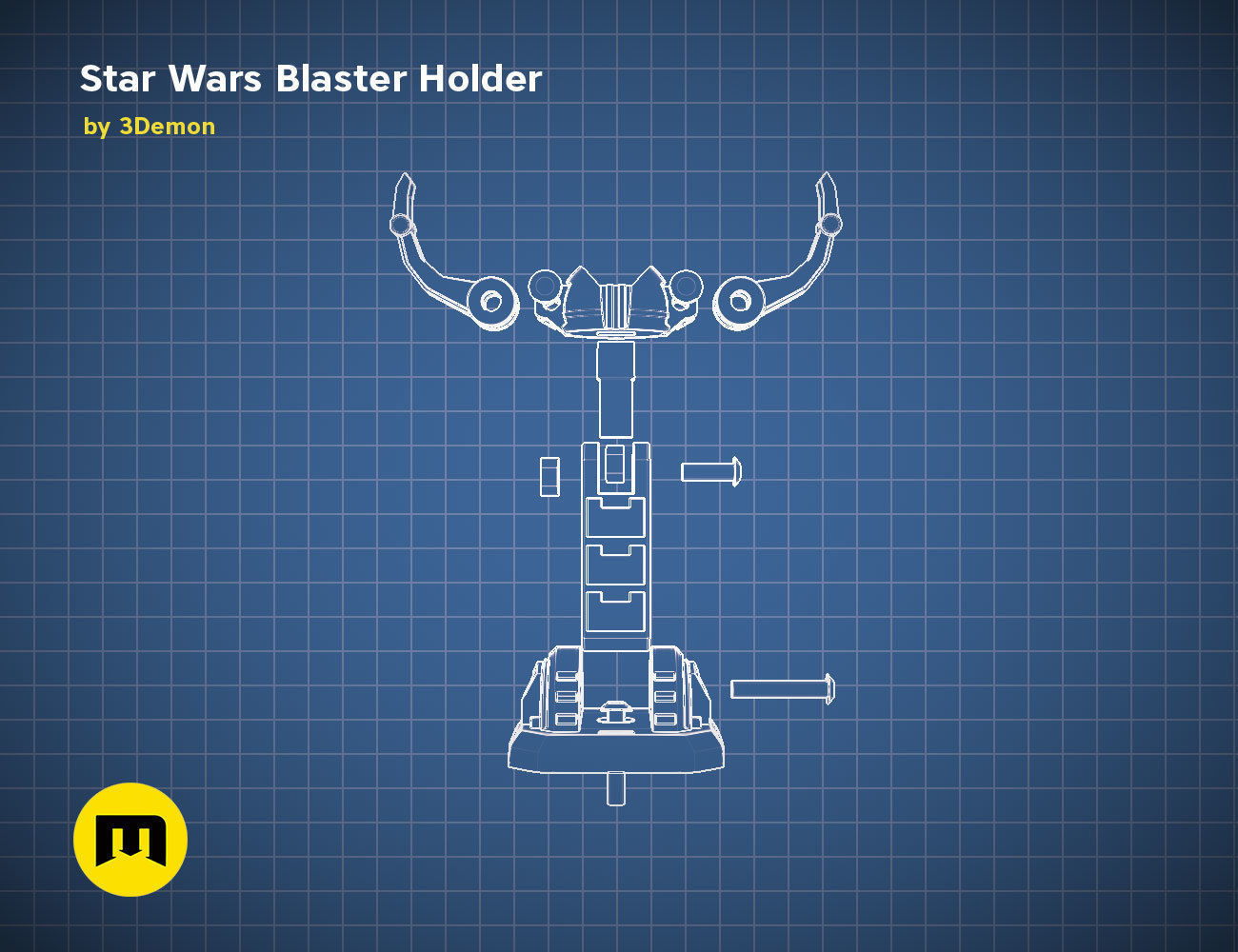Star Wars Blaster Holder free 3D model 3D printable | CGTrader
