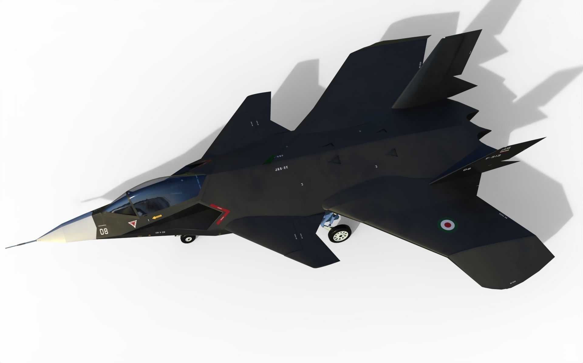 Qaher F-313 iranian stealth fighter 3D model | CGTrader