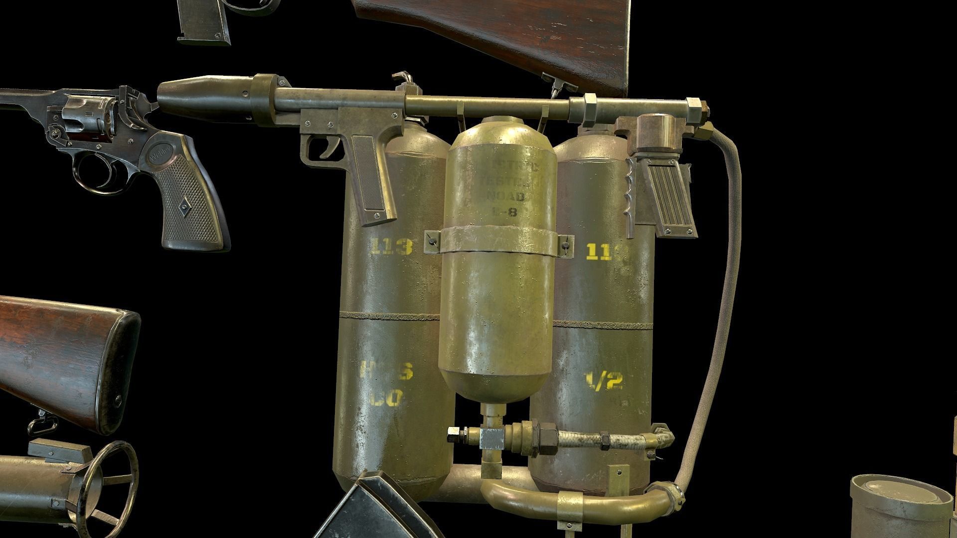 3D Model Collection WW2 Weapons Allies US Pack VR / AR / low-poly ...