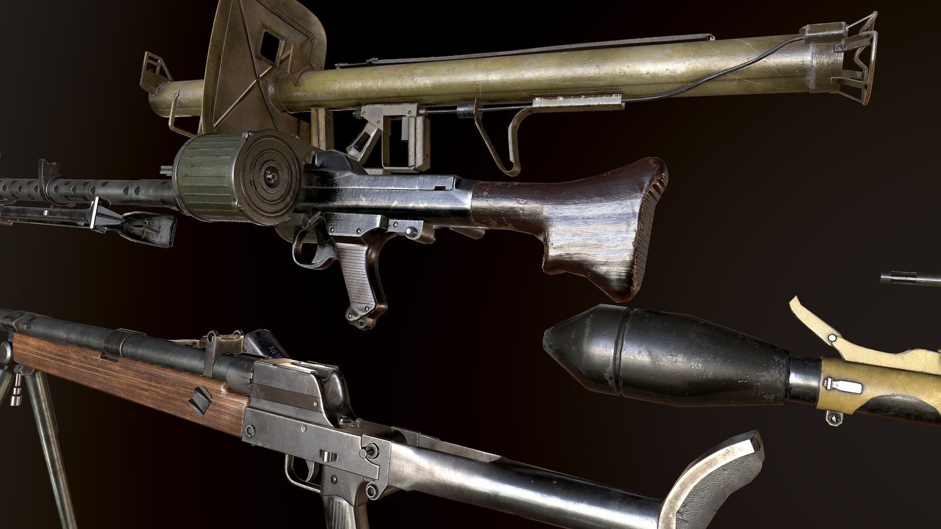 3D Model Collection WW2 German Weapons Pack VR / AR / low-poly | CGTrader