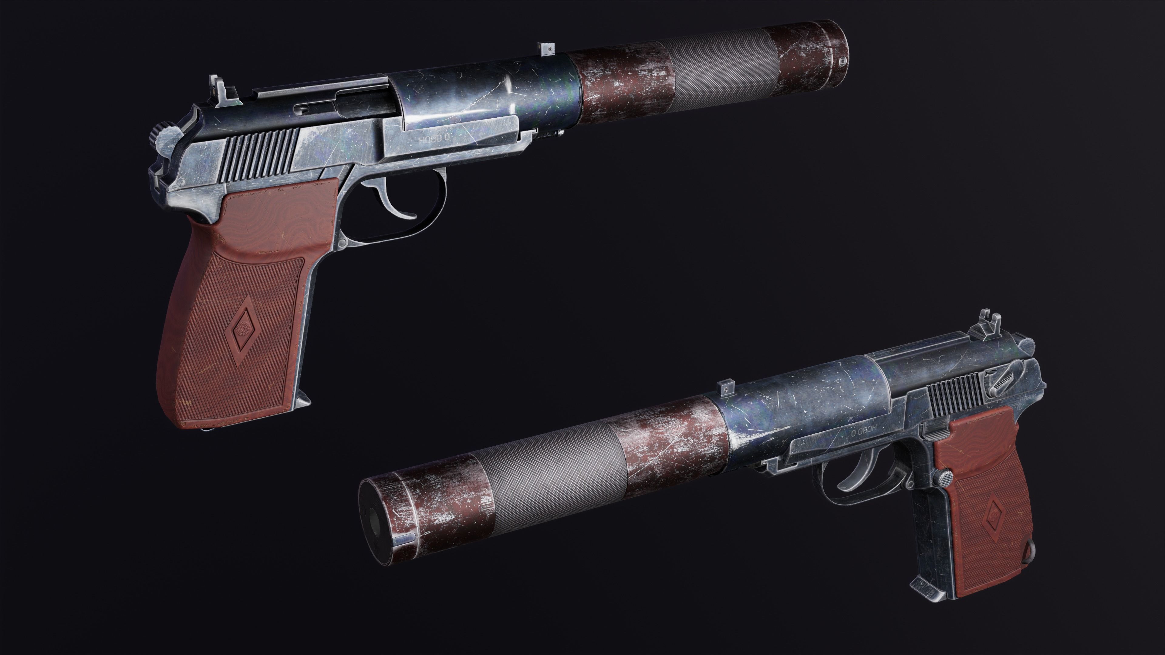 3D model PB Pistol VR / AR / low-poly | CGTrader