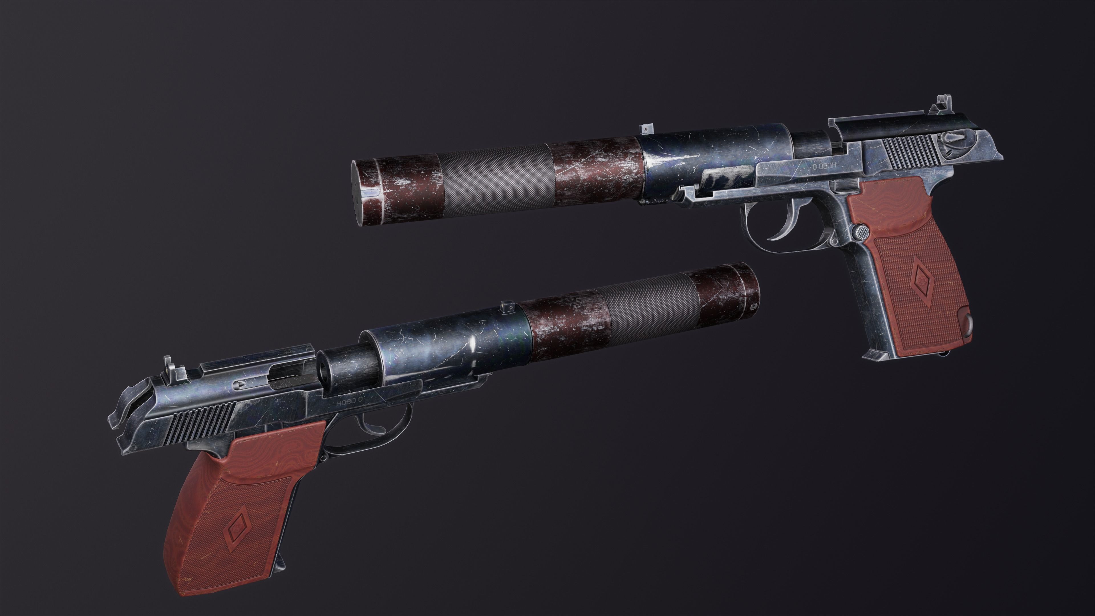 3D model PB Pistol VR / AR / low-poly | CGTrader