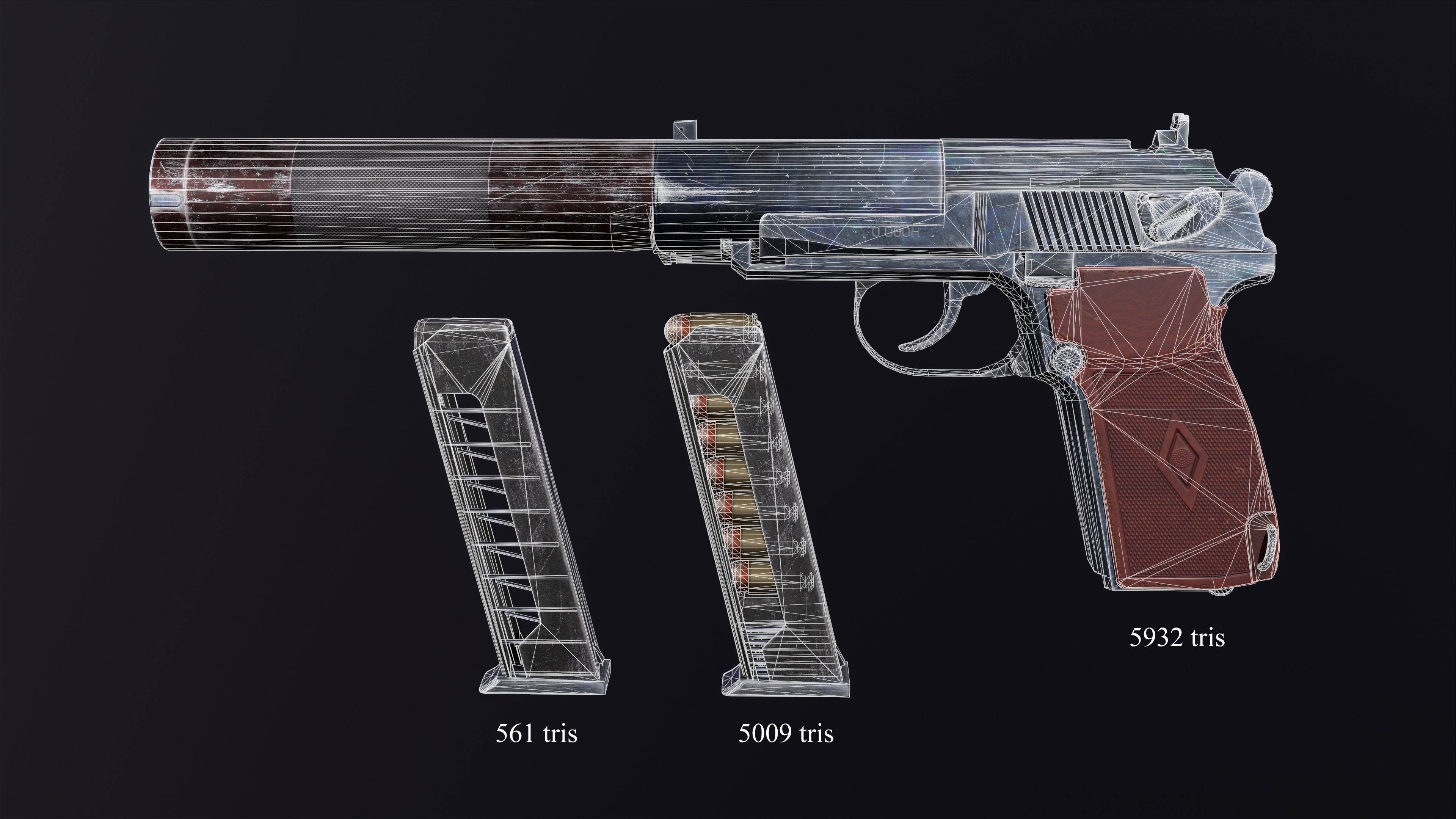 3D model PB Pistol VR / AR / low-poly | CGTrader