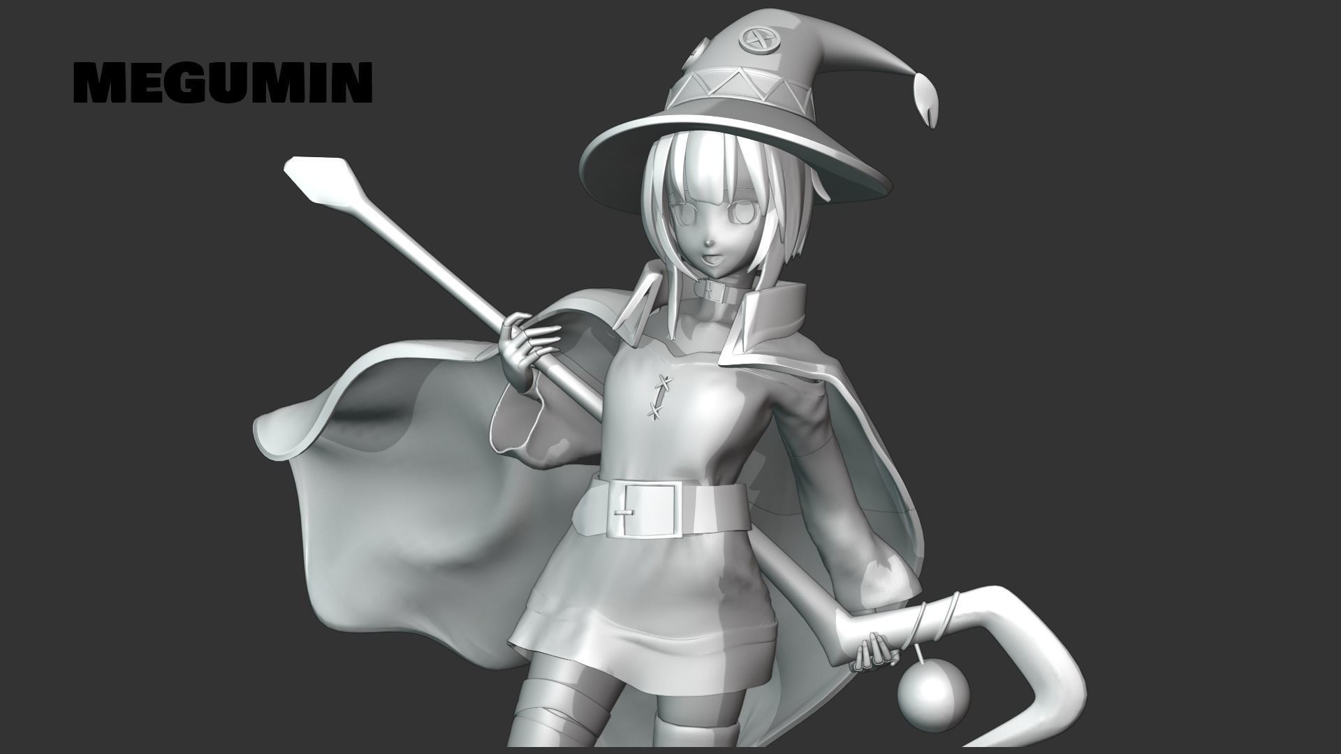 Konosuba - Megumin 3D Print Model 3D model 3D printable | CGTrader