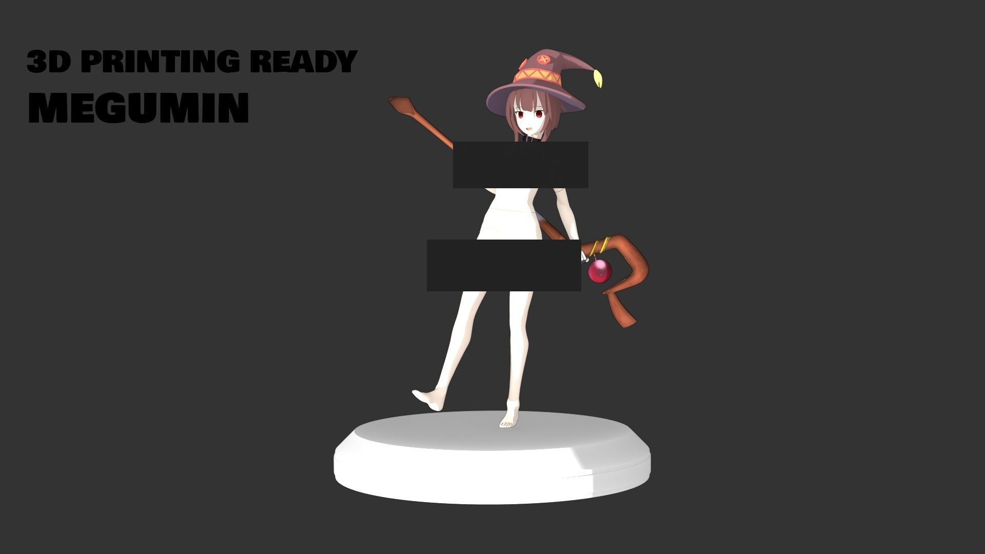 Konosuba - Megumin 3D Print Model 3D model 3D printable | CGTrader
