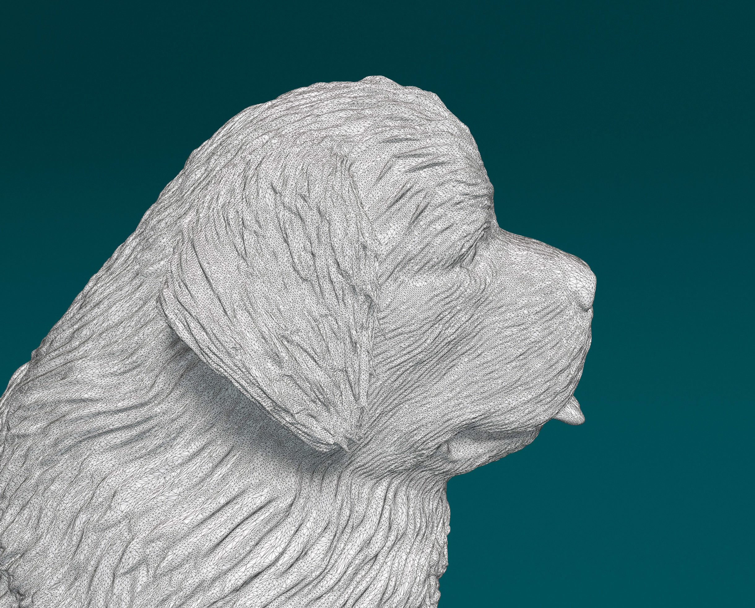 Newfoundland dog figurine 3D model 3D printable | CGTrader