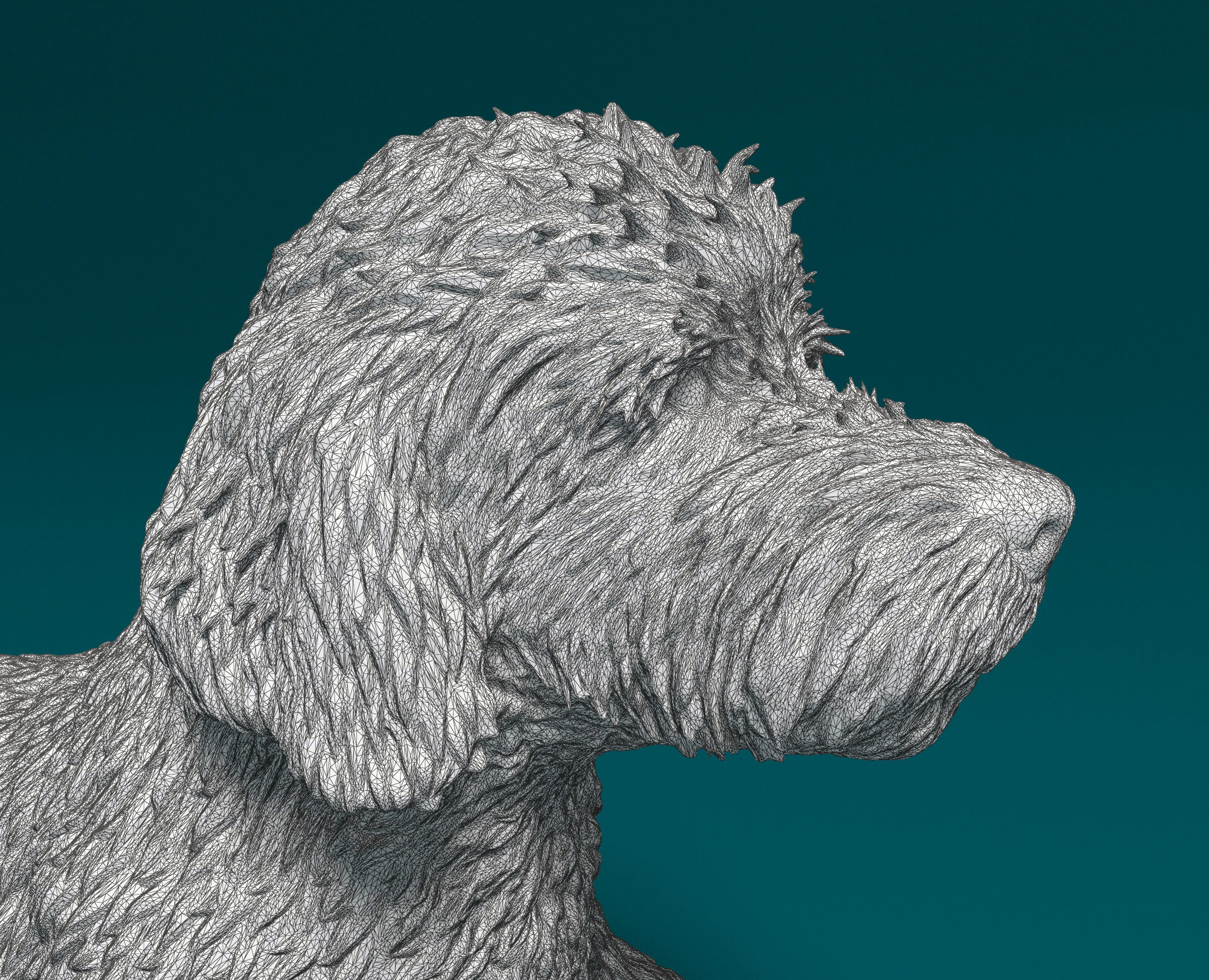 Old English Sheepdog 3D model 3D printable | CGTrader
