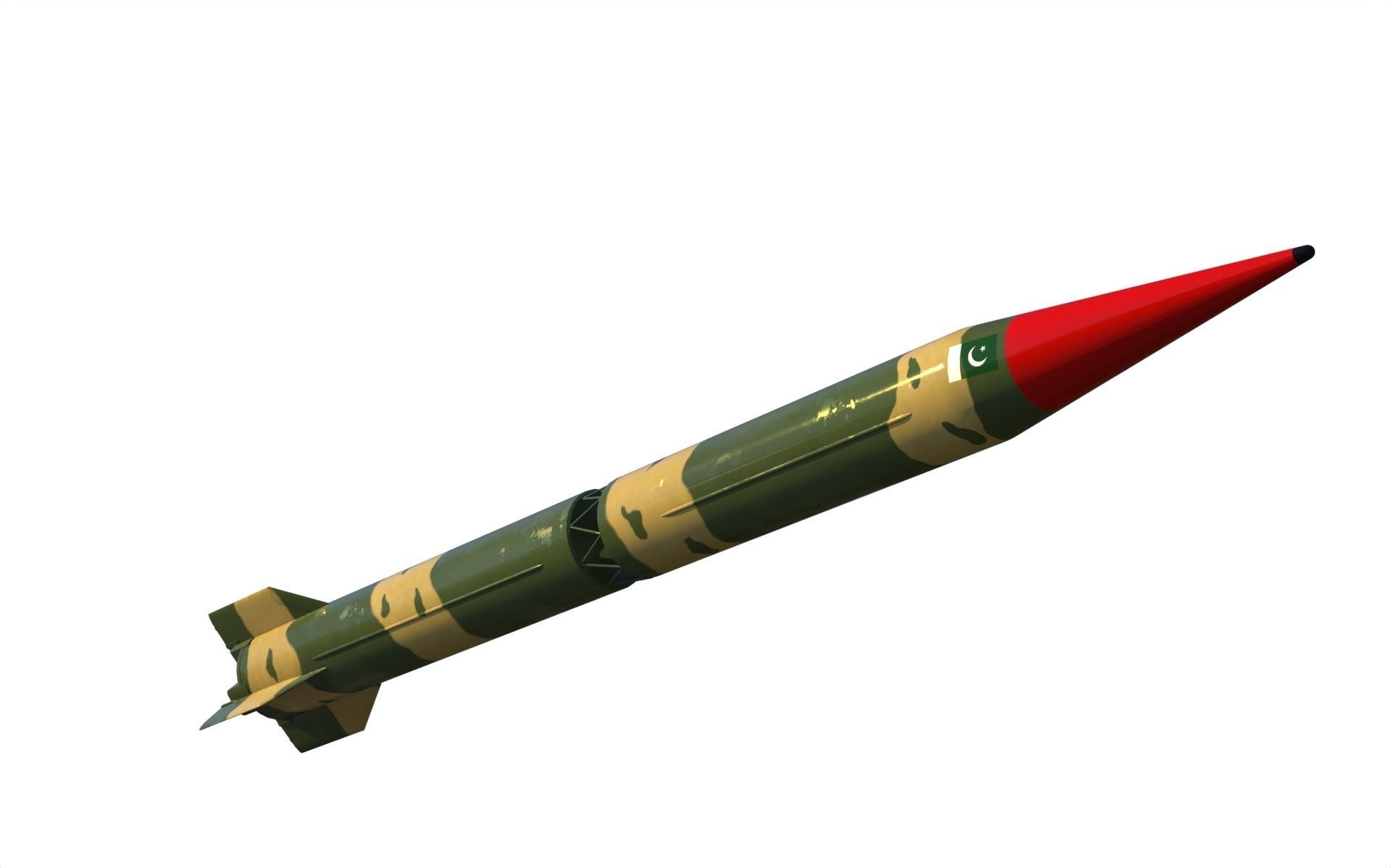 Shaheen 2 Pakistan missile launcher 3D model | CGTrader