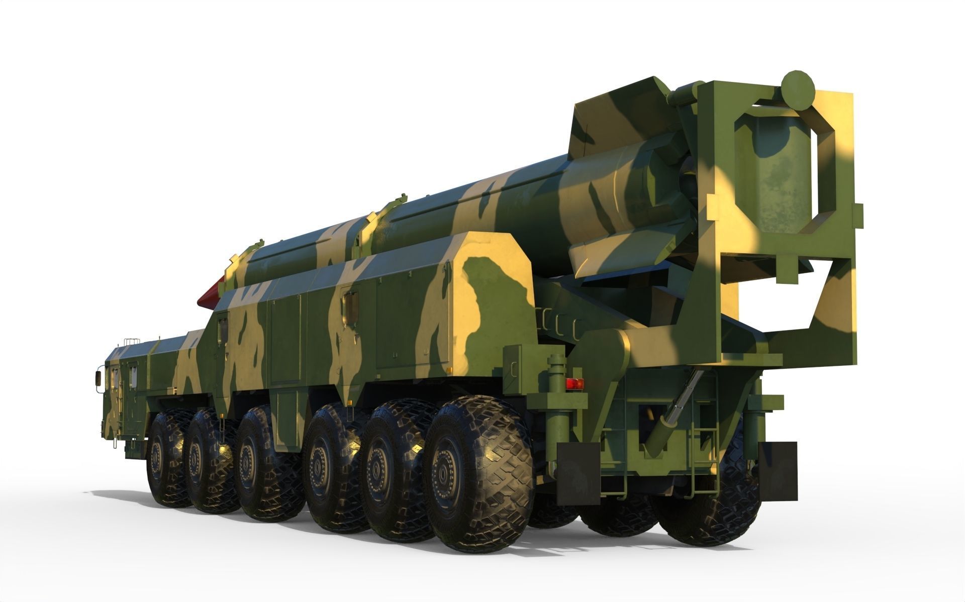 Shaheen 2 Pakistan missile launcher 3D model | CGTrader