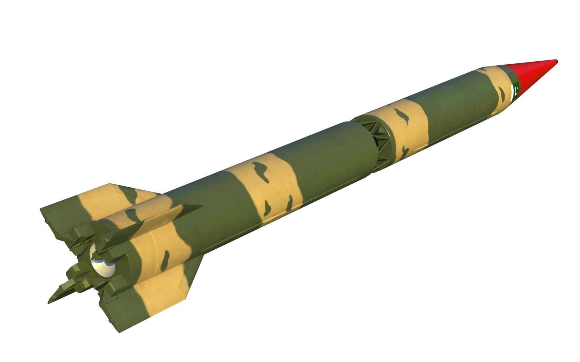 Shaheen 2 Pakistan missile launcher 3D model | CGTrader
