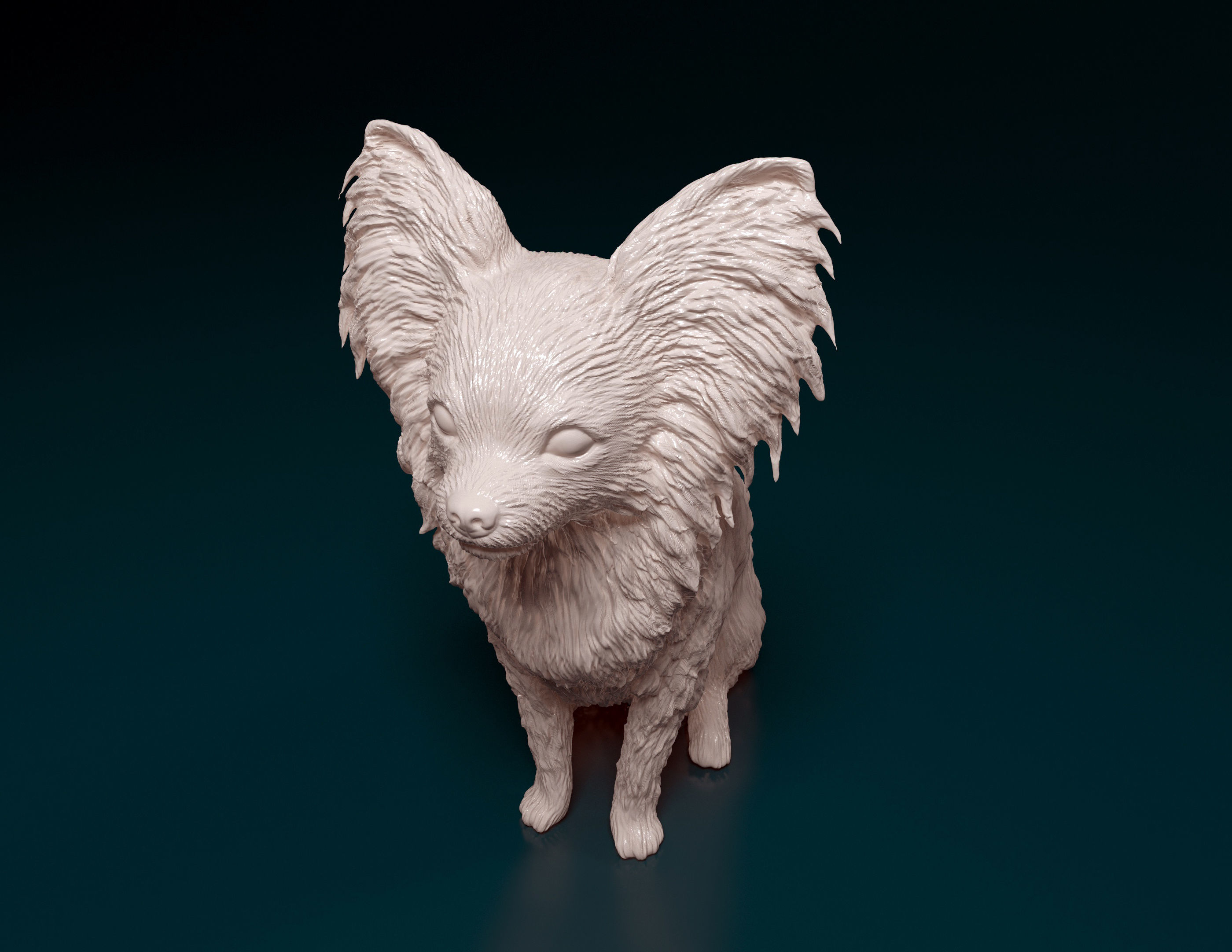 Papillon dog 3D model 3D printable | CGTrader