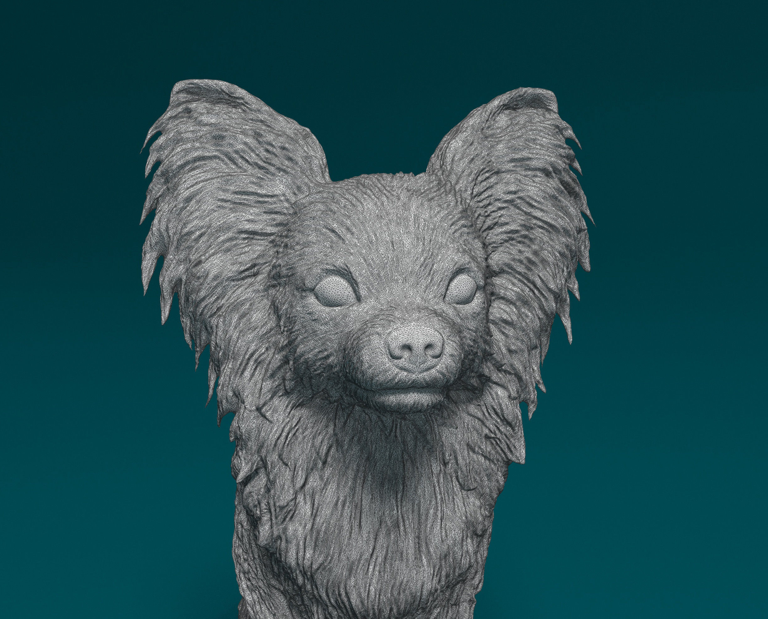 Papillon dog 3D model 3D printable | CGTrader
