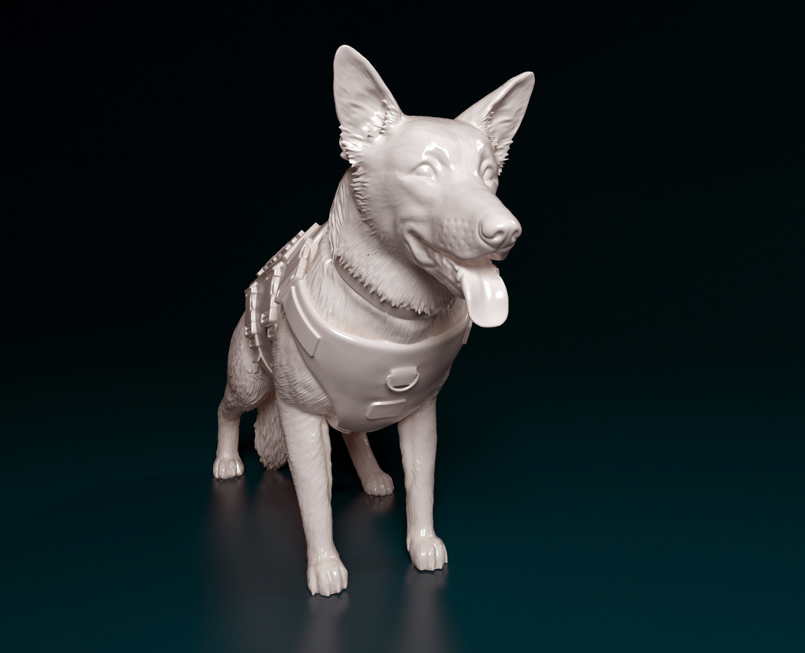 Police dog 3D model 3D printable | CGTrader
