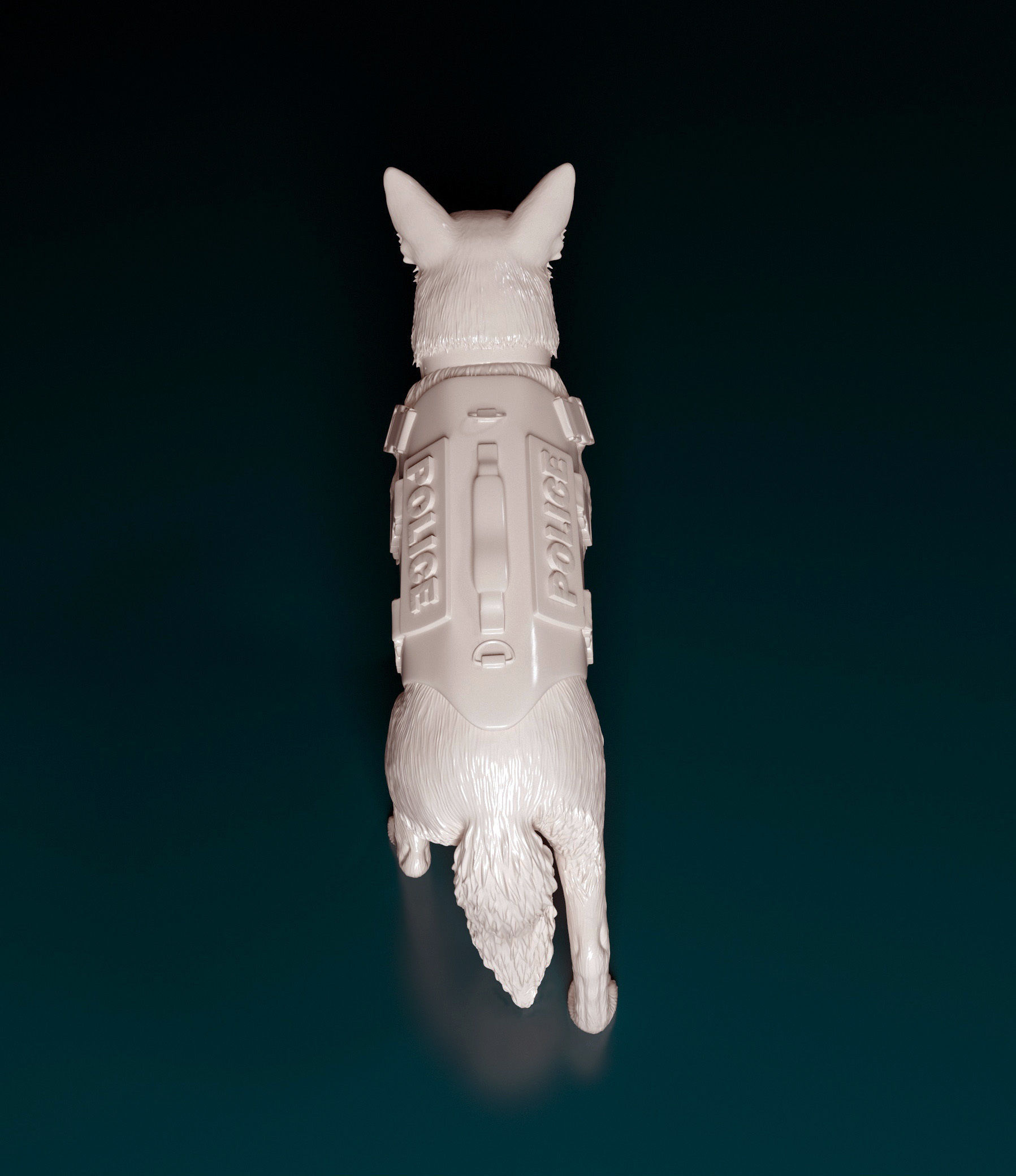 Police dog 3D model 3D printable | CGTrader