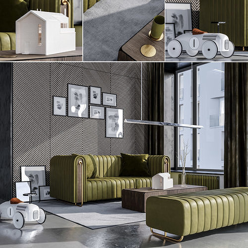 Modern interior scene 03 - living room 3D model | CGTrader