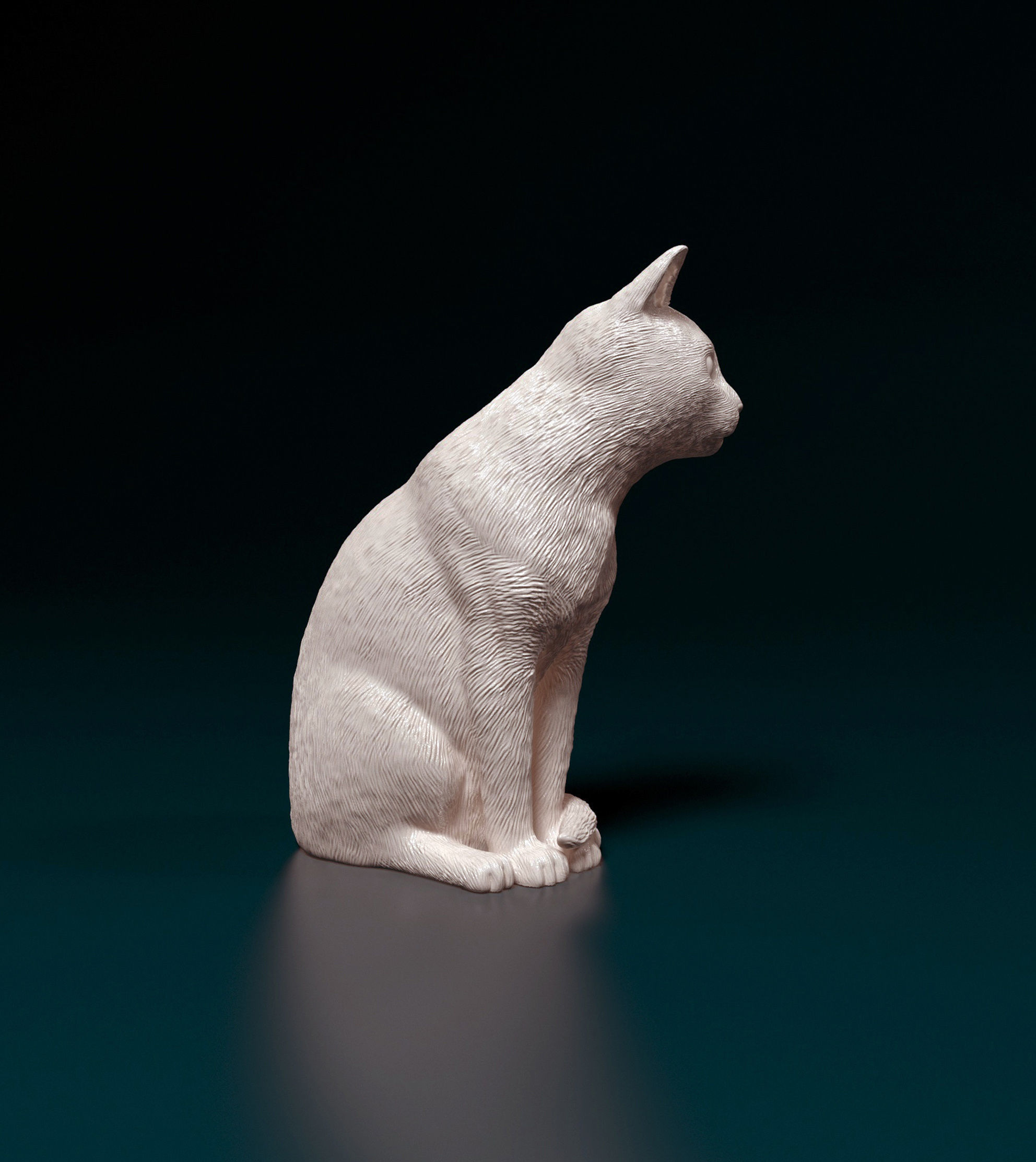 Russian Blue cat 3D model 3D printable | CGTrader