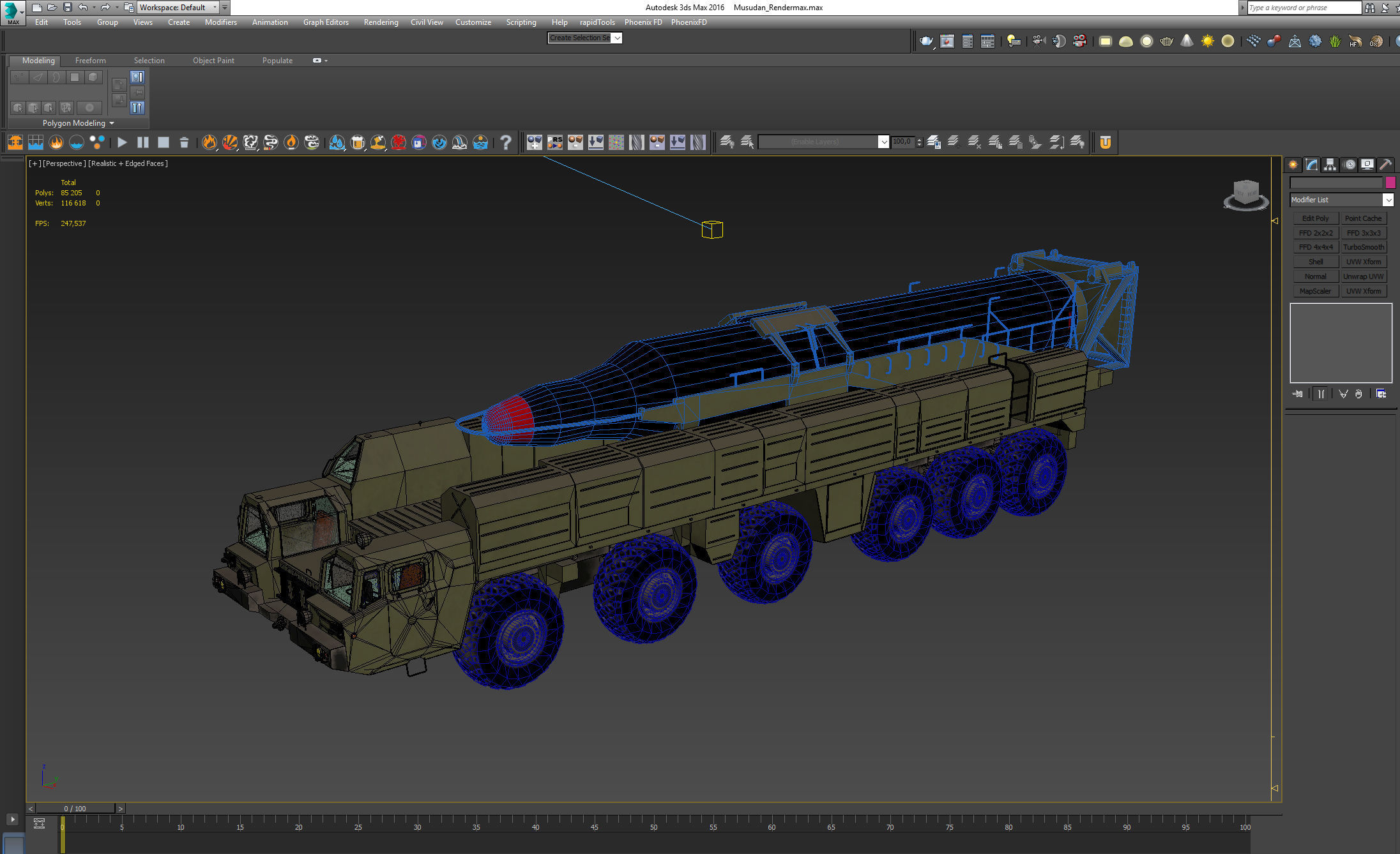 Musudan missile launcher 3D model | CGTrader
