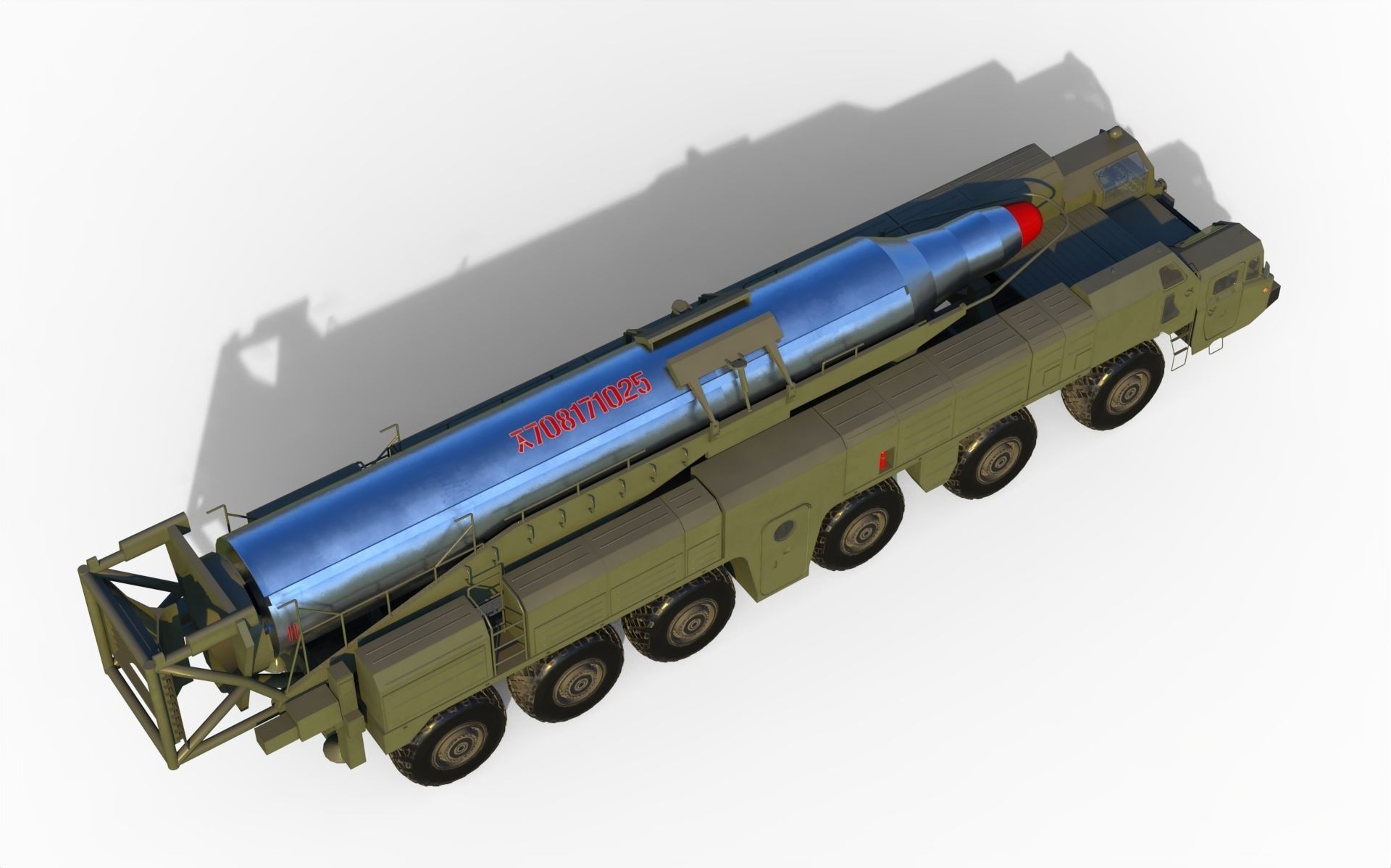 Musudan missile launcher 3D model | CGTrader