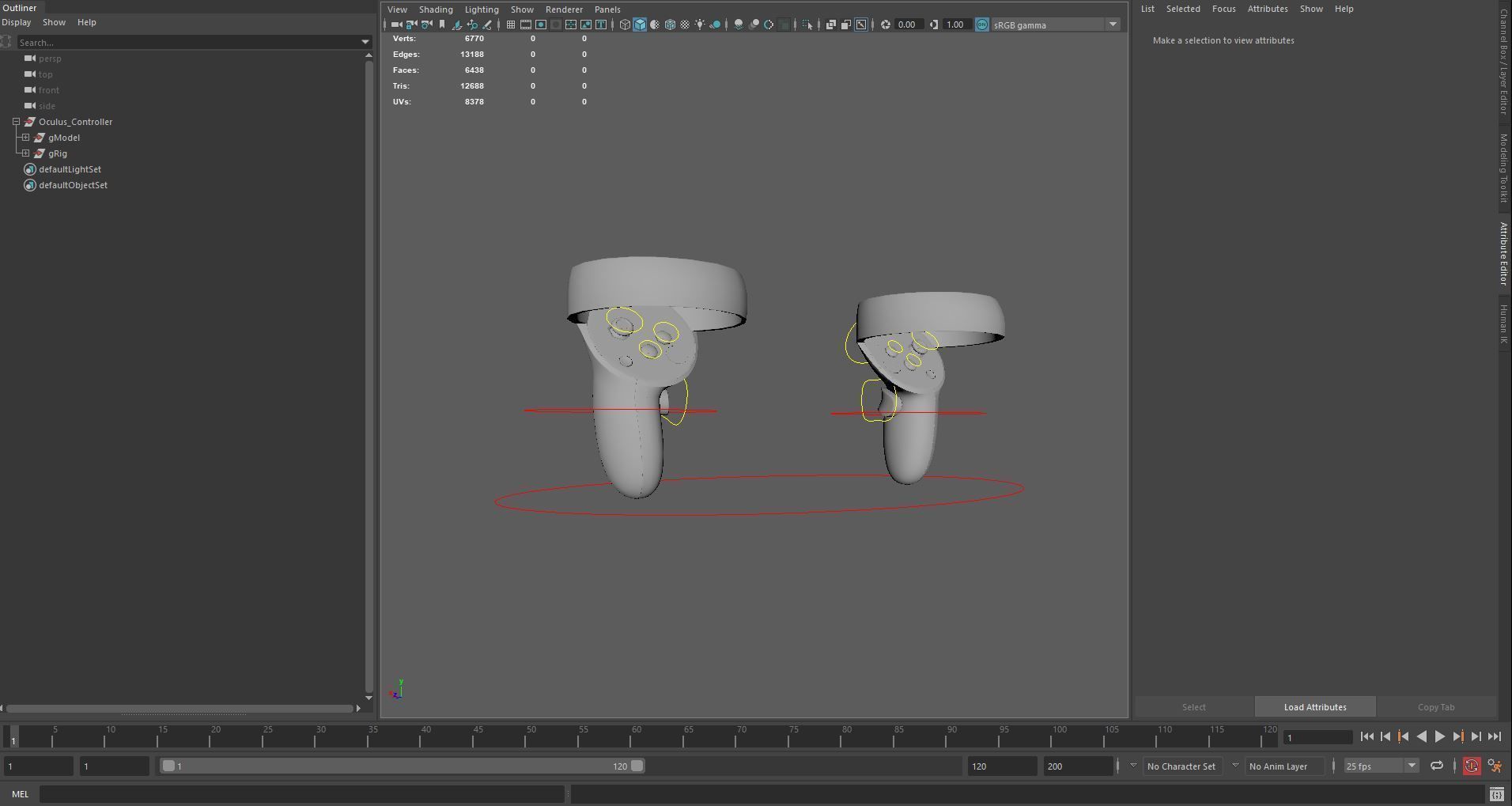 Oculus Quest Controller 3D model rigged | CGTrader