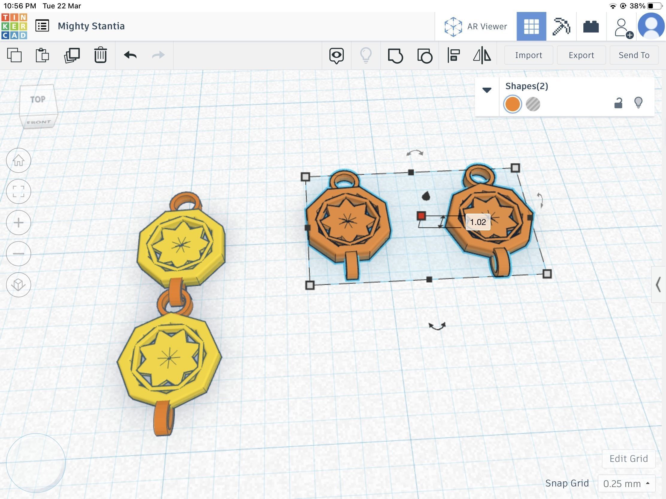 octagon chain link stl 3D model 3D printable | CGTrader