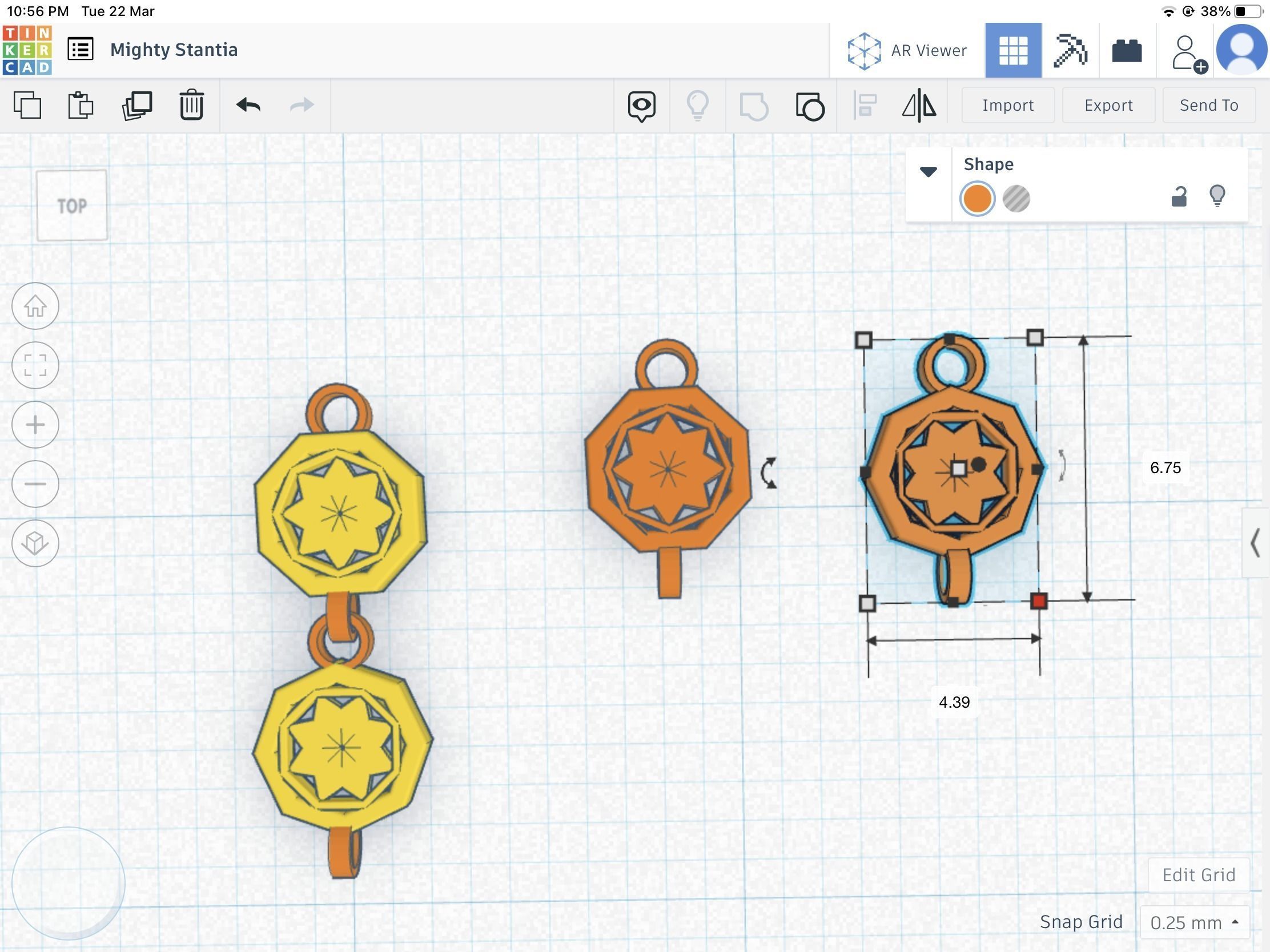 octagon chain link stl 3D model 3D printable | CGTrader