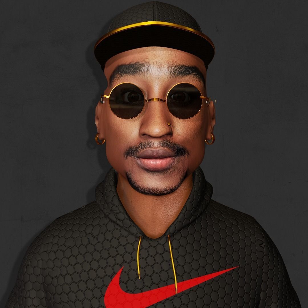 Tupac Full Rig free VR / AR / low-poly 3D model animated rigged | CGTrader