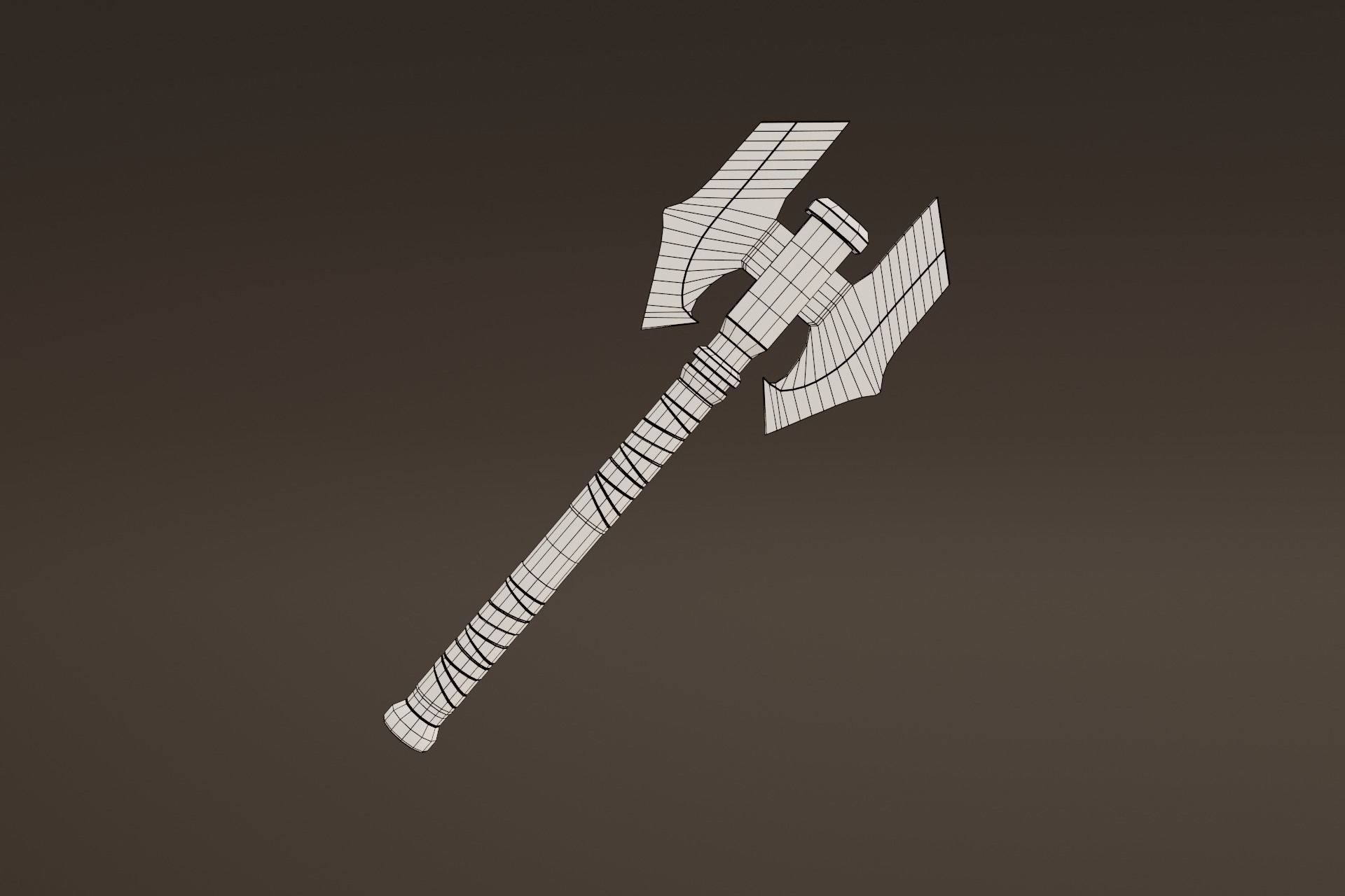 3D model Double Bit Light Axe - Elemental Battle Axe - Model 01 VR / AR ...