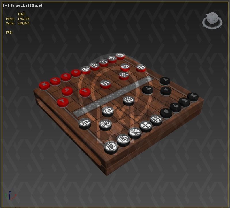 Chess Chinese XiangQi - international guide symbols 3D model | CGTrader