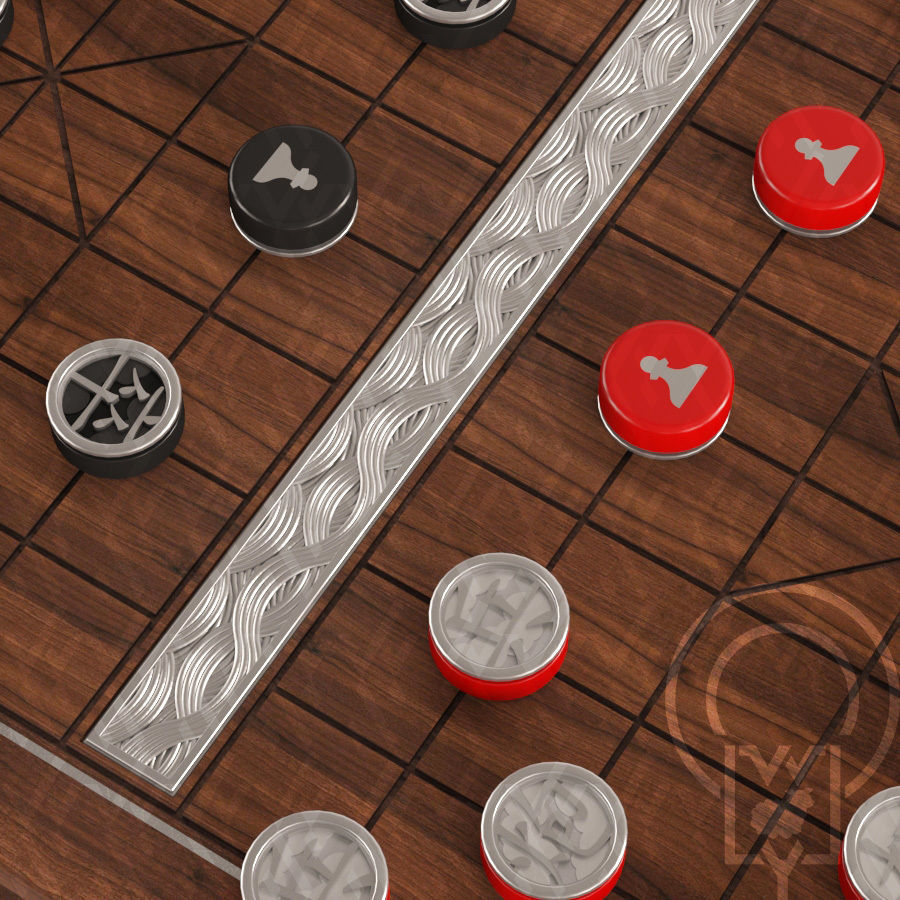 Chess Chinese XiangQi - international guide symbols 3D model | CGTrader