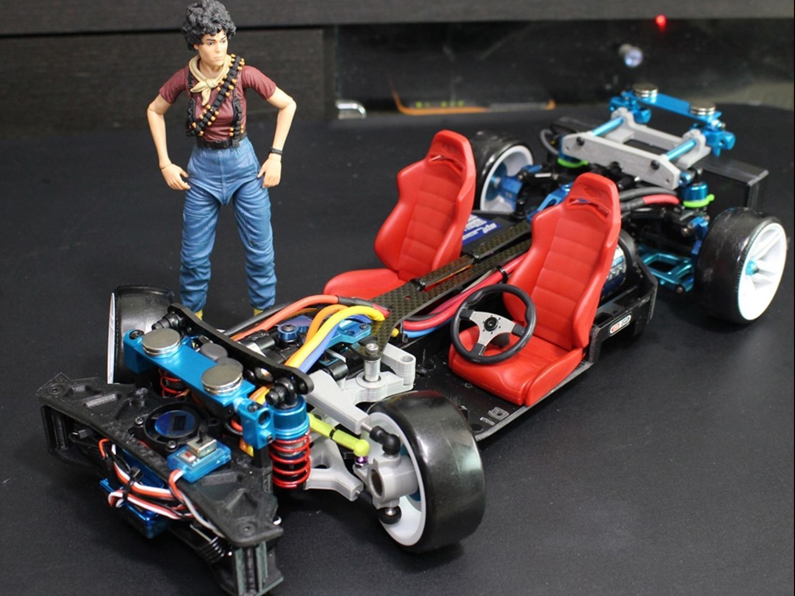 Tamiya TT01 RWD drift car conversion kit with interior parts 3D model ...