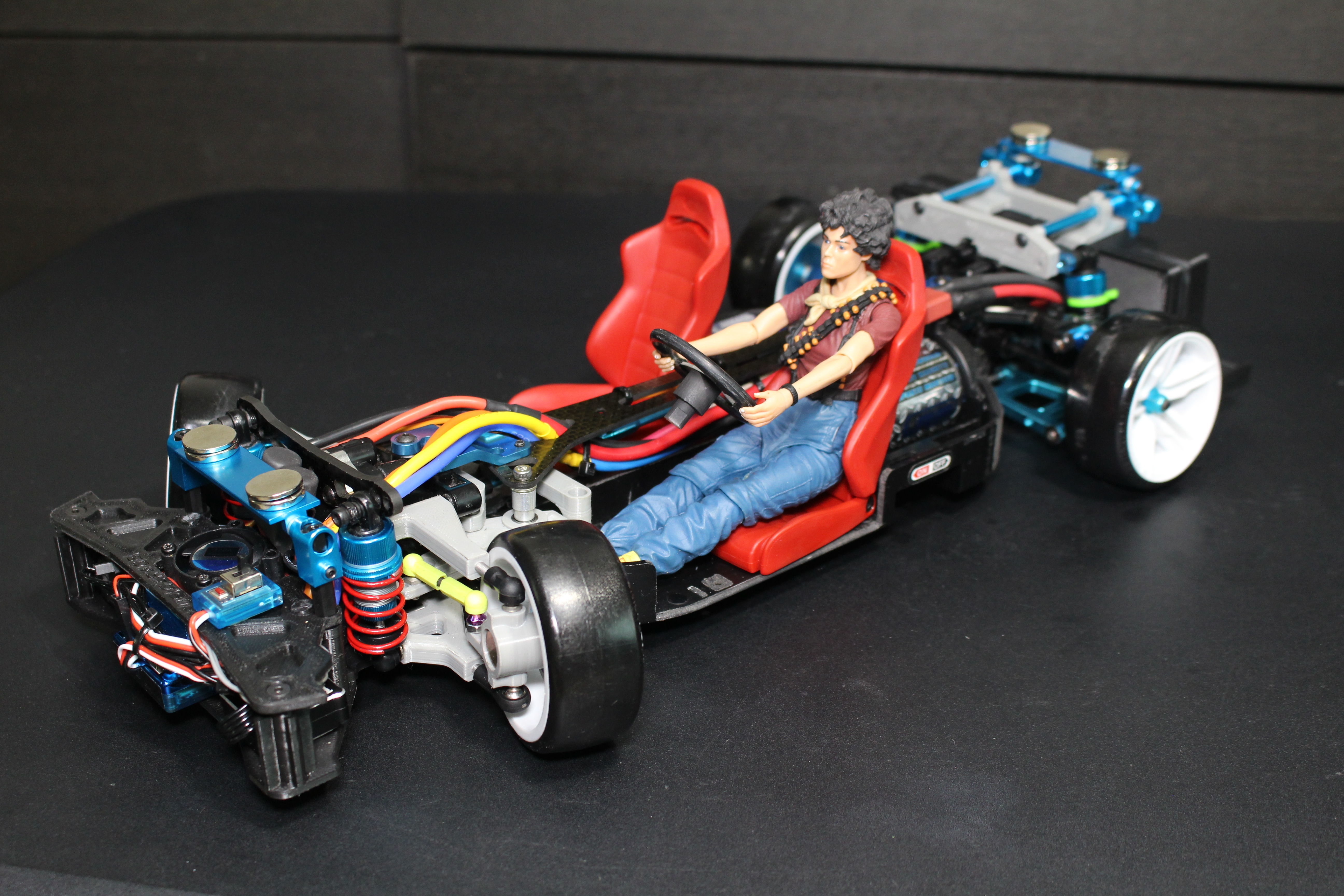 Tamiya TT01 RWD drift car conversion kit with interior parts 3D model ...