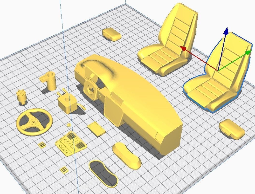 Tamiya TT01 RWD drift car conversion kit with interior parts 3D model ...
