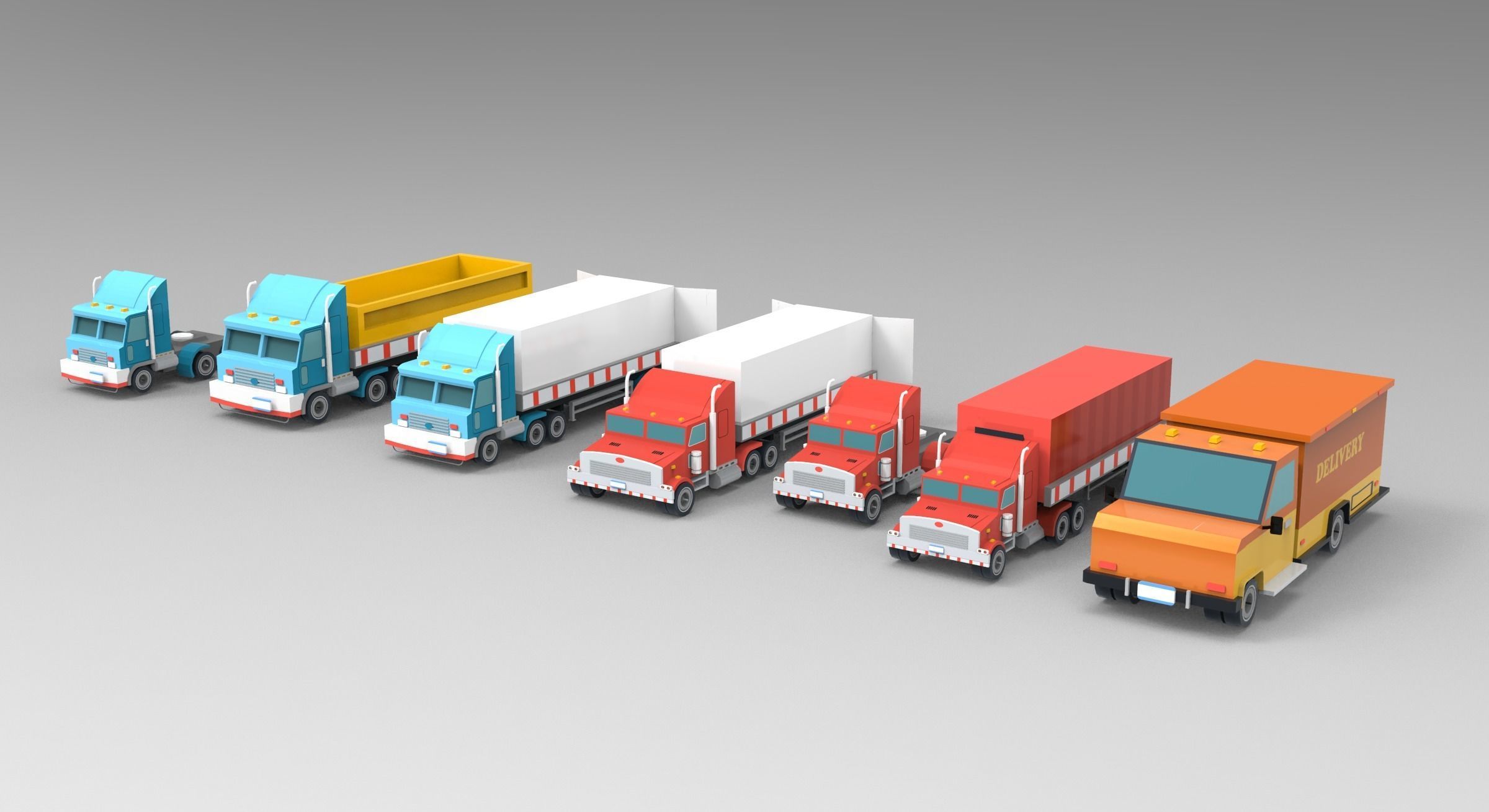 delivery truck free VR / AR / low-poly 3D model | CGTrader