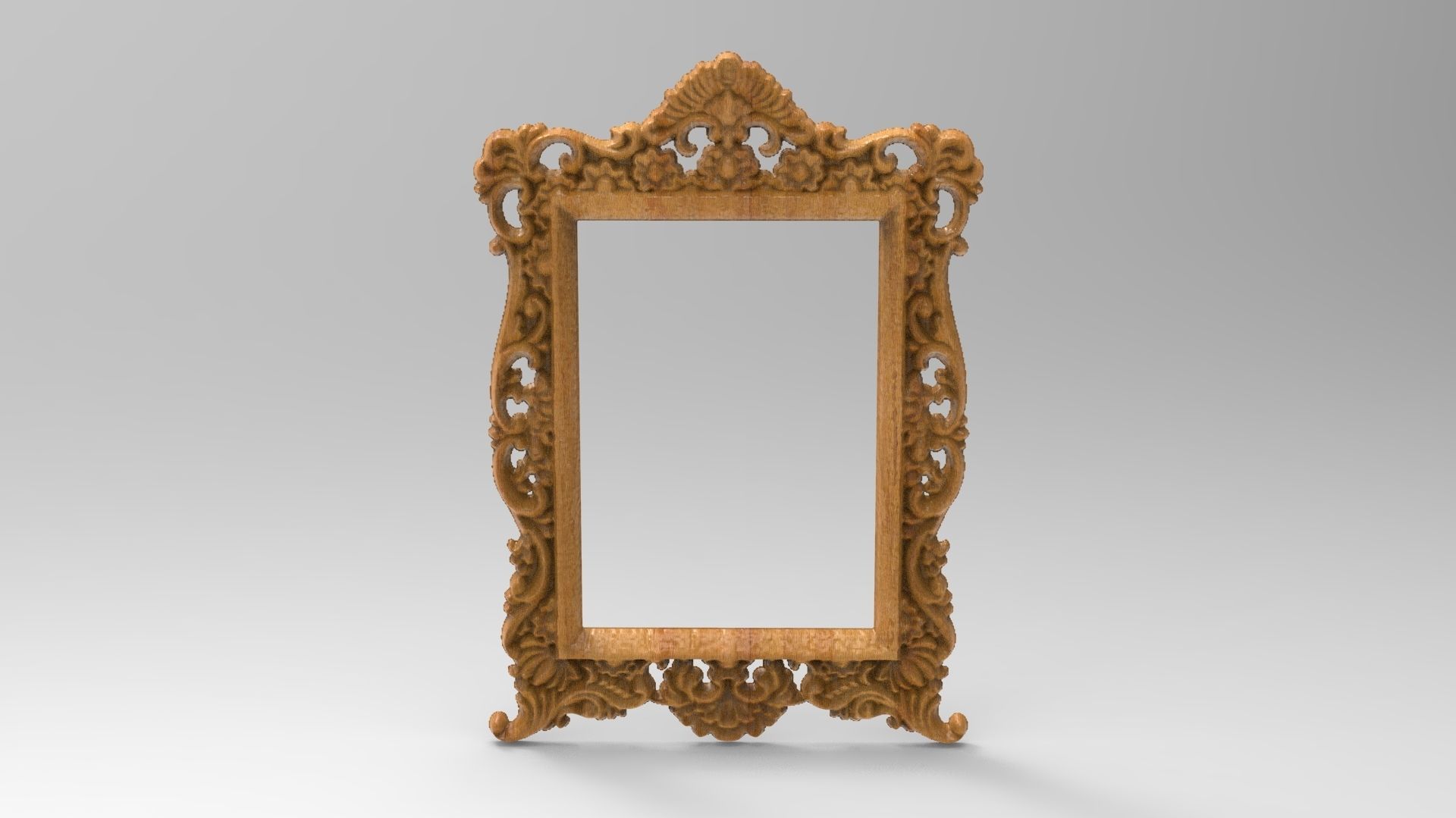 Floral Wood Carving for Furniture - 46 3D model | CGTrader