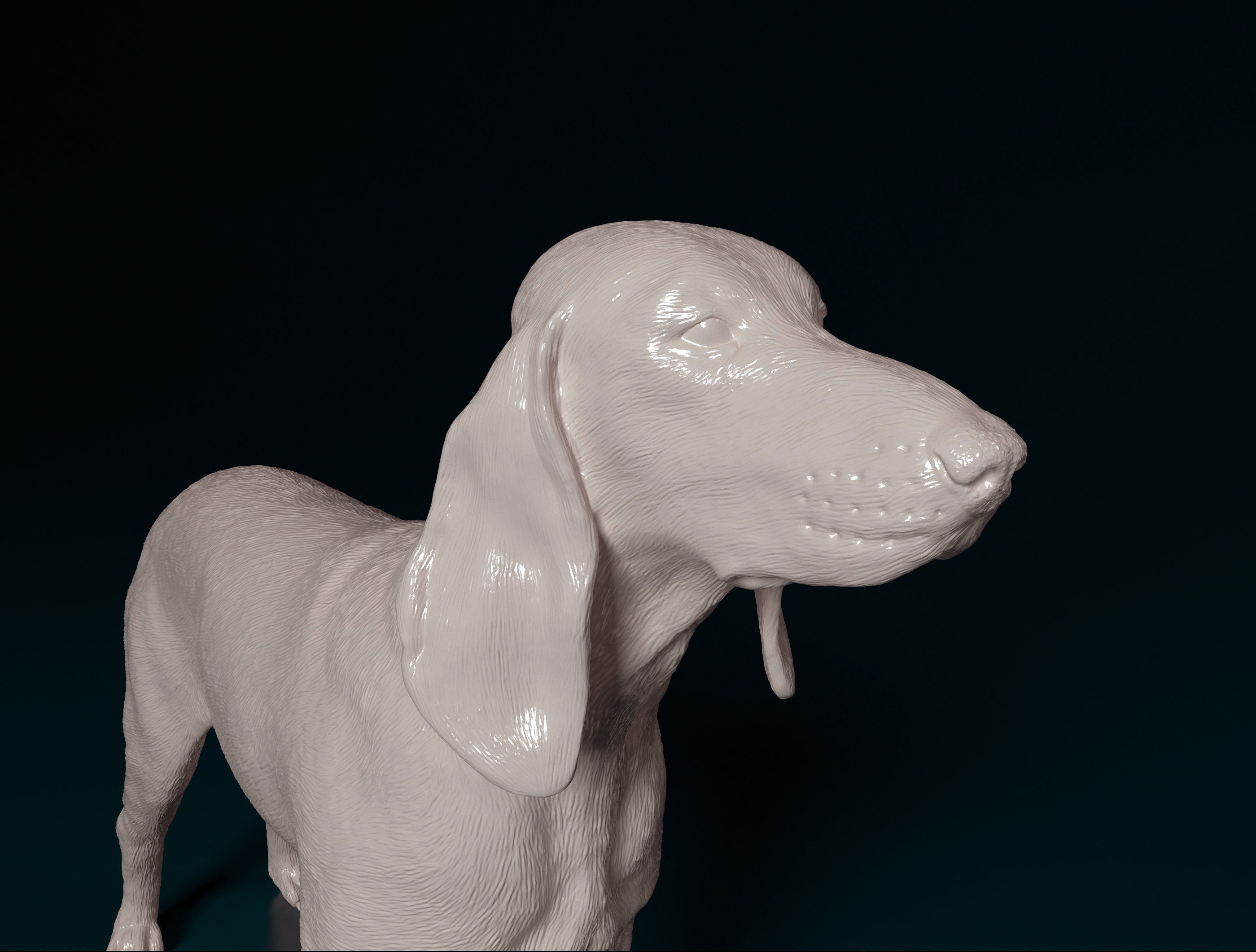 Italian Segugio dog 3D model 3D printable | CGTrader