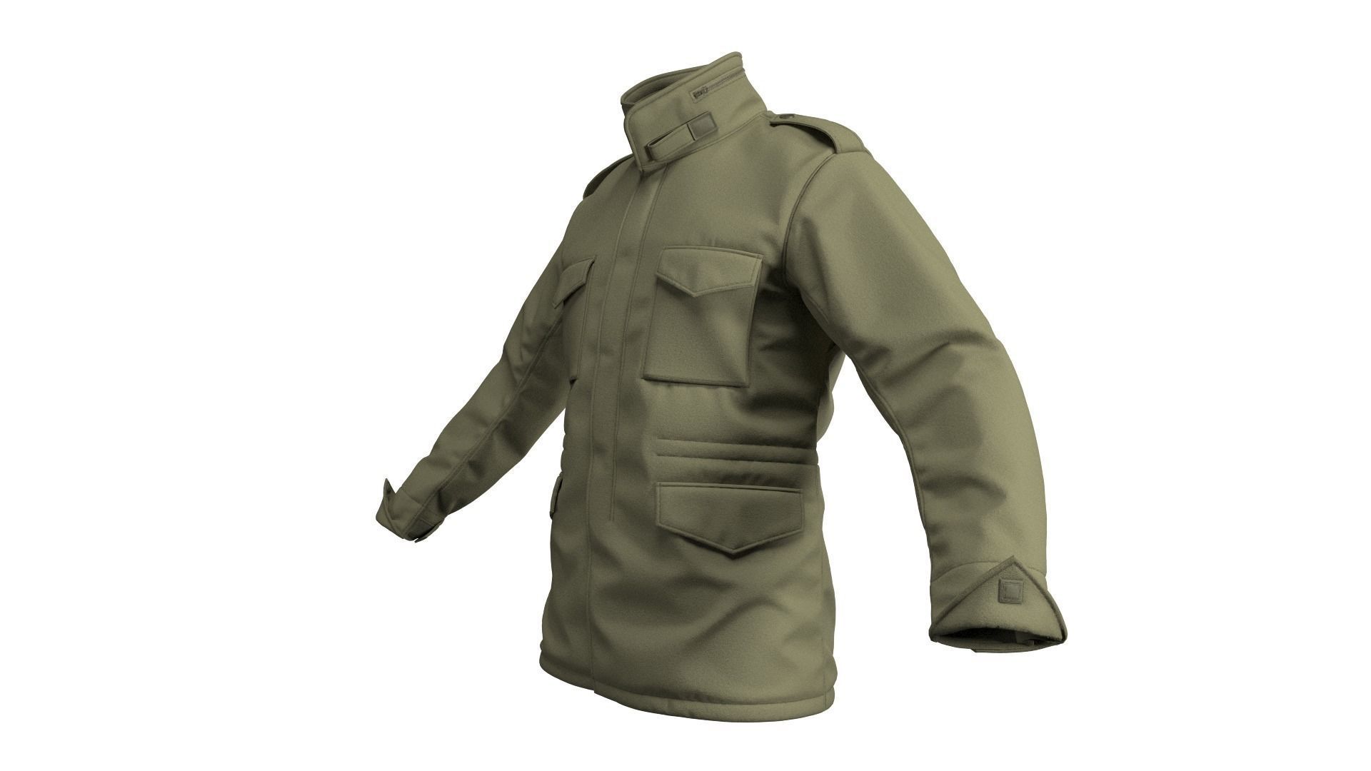 M65 Military Jacket - Marvelous Designer 3D model | CGTrader