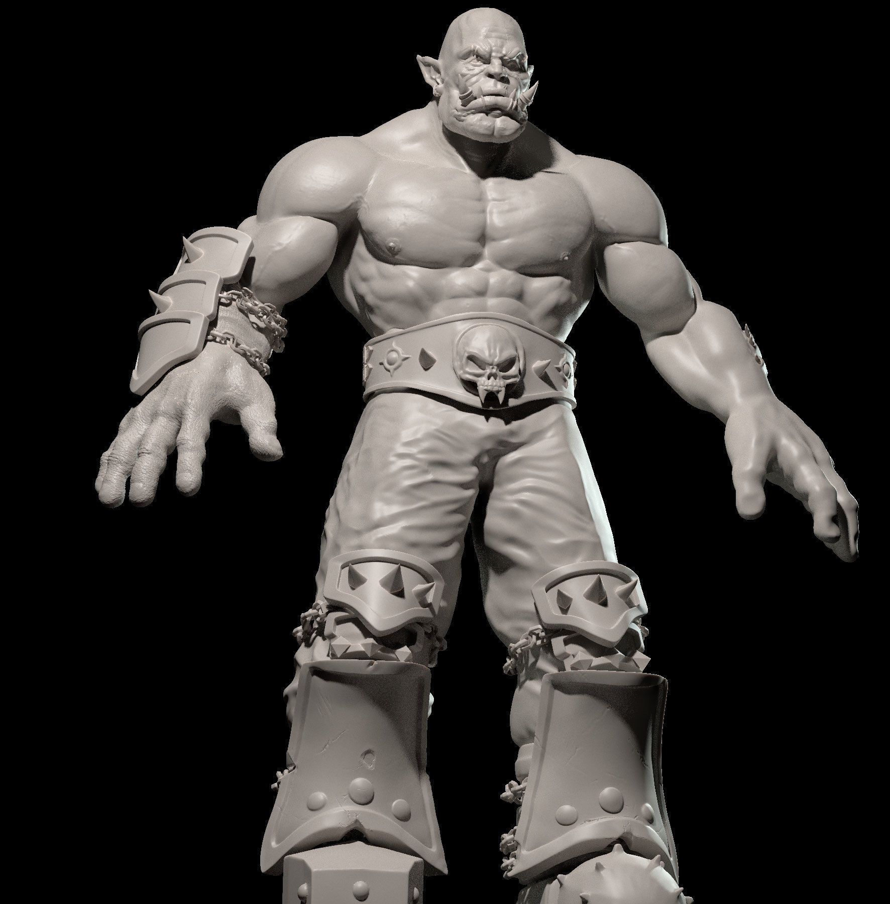 Orc Character and Axe Weapon 3D model | CGTrader