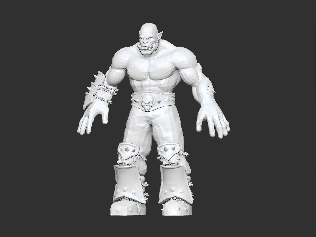 Orc Character and Axe Weapon 3D model | CGTrader
