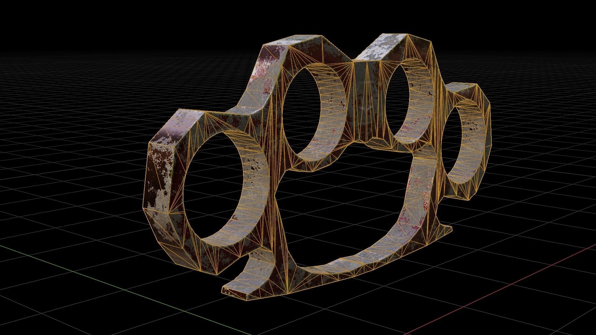 3D model Game ready lowpoly Knuckleduster fist knuckle VR / AR / low ...