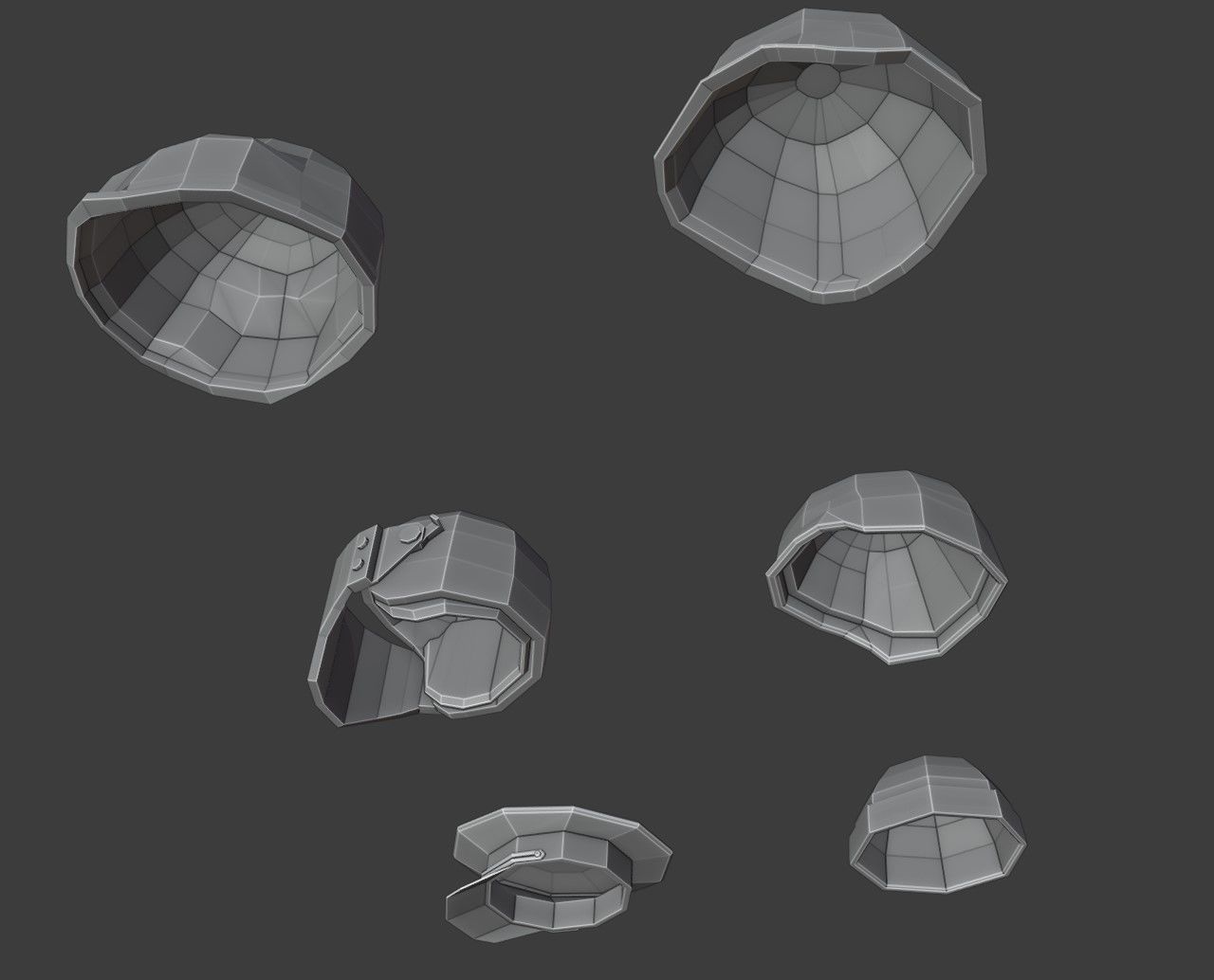 3D model Helmets And Hats Low Poly Pack VR / AR / low-poly | CGTrader