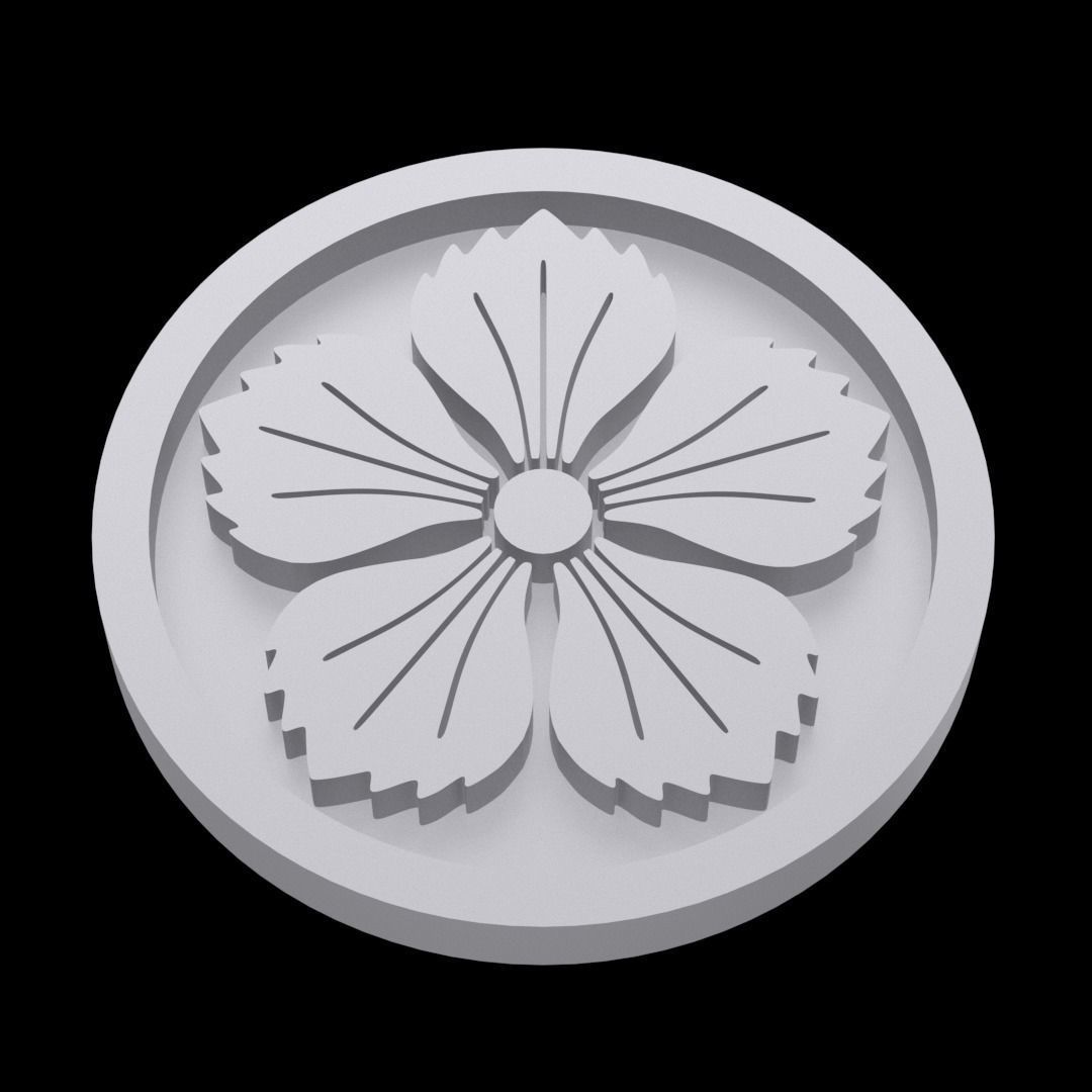 Saito Kamon - Samurai Clan Crest 3D model | CGTrader
