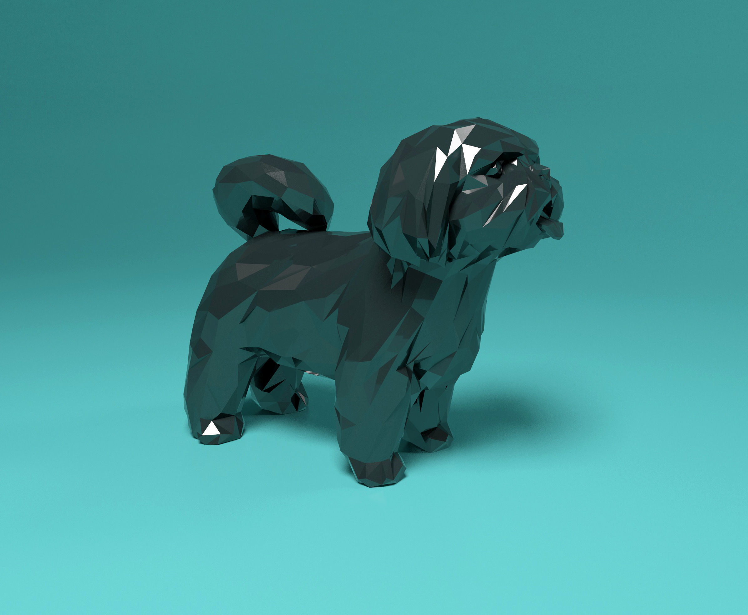 Shih Tzu lowpoly 3D model 3D printable | CGTrader