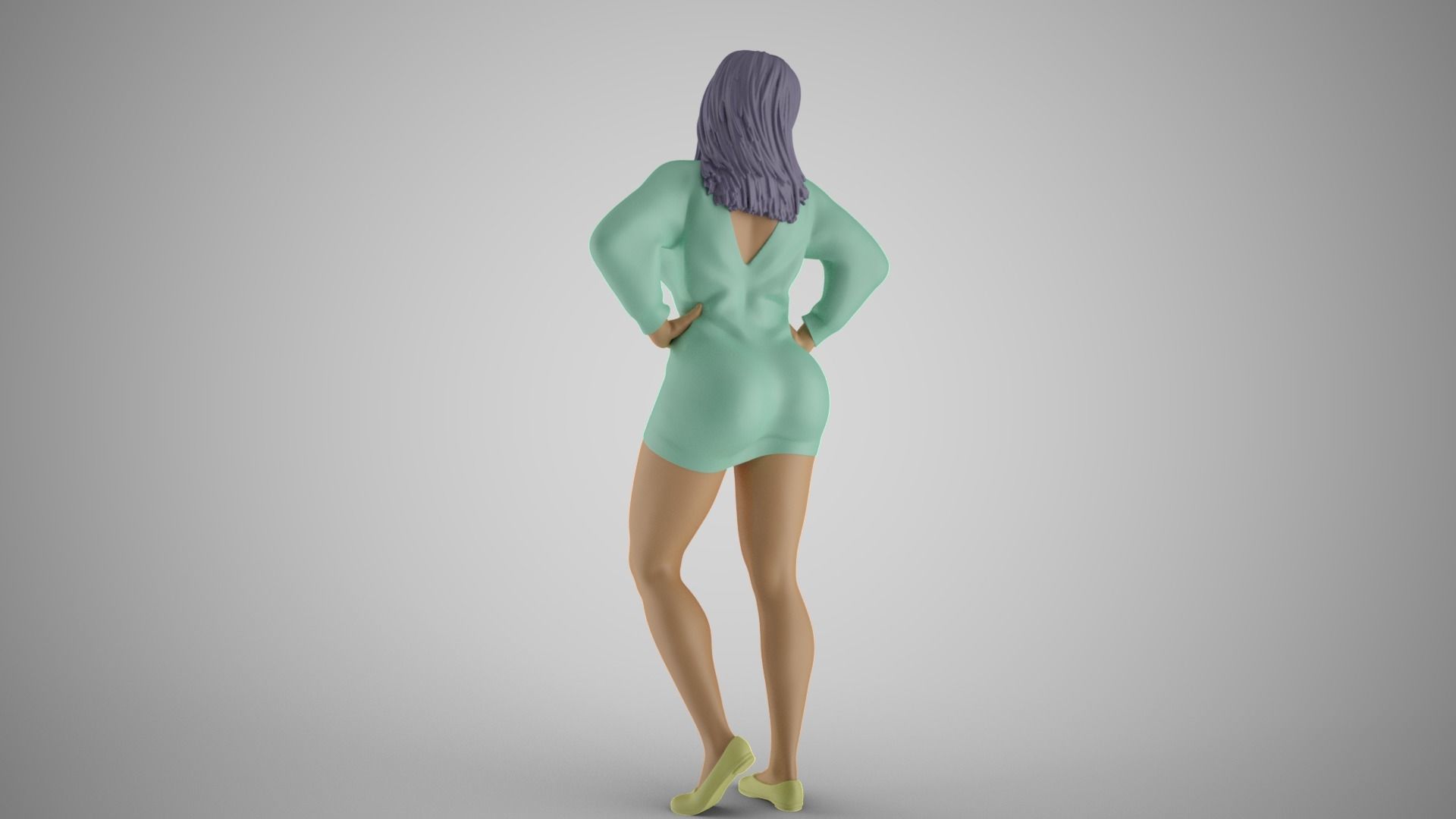 Mischief 2 woman in dress 3D model 3D printable | CGTrader