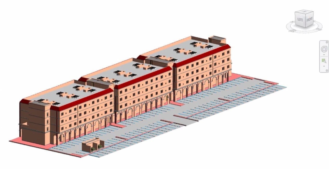 residential complex complete revit project P2 3D model | CGTrader