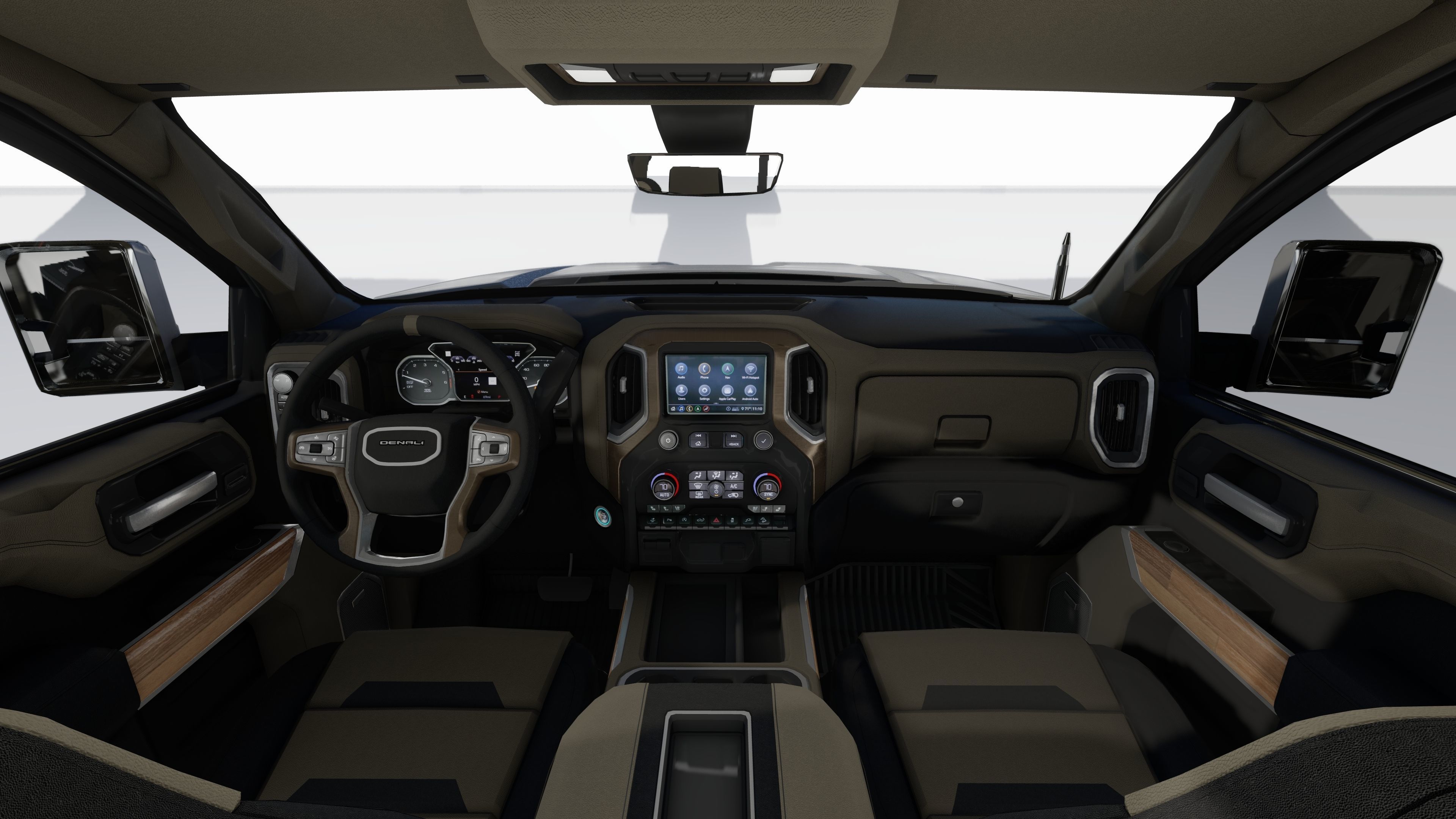 Pickup GMC Sierra 3500 HD Denali Dually with Interior 3D model | CGTrader