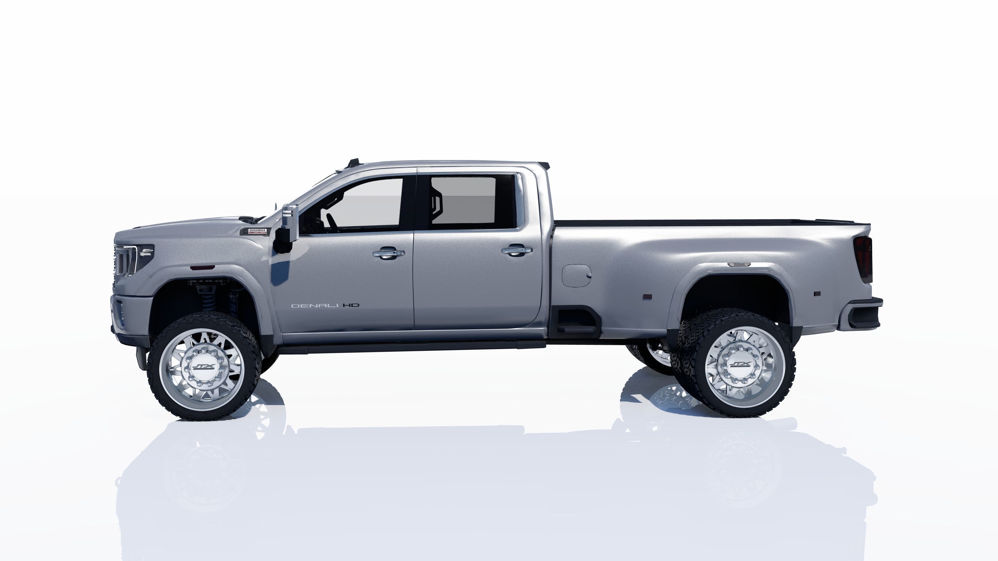 Pickup GMC Sierra 3500 HD Denali Dually with Interior 3D model | CGTrader